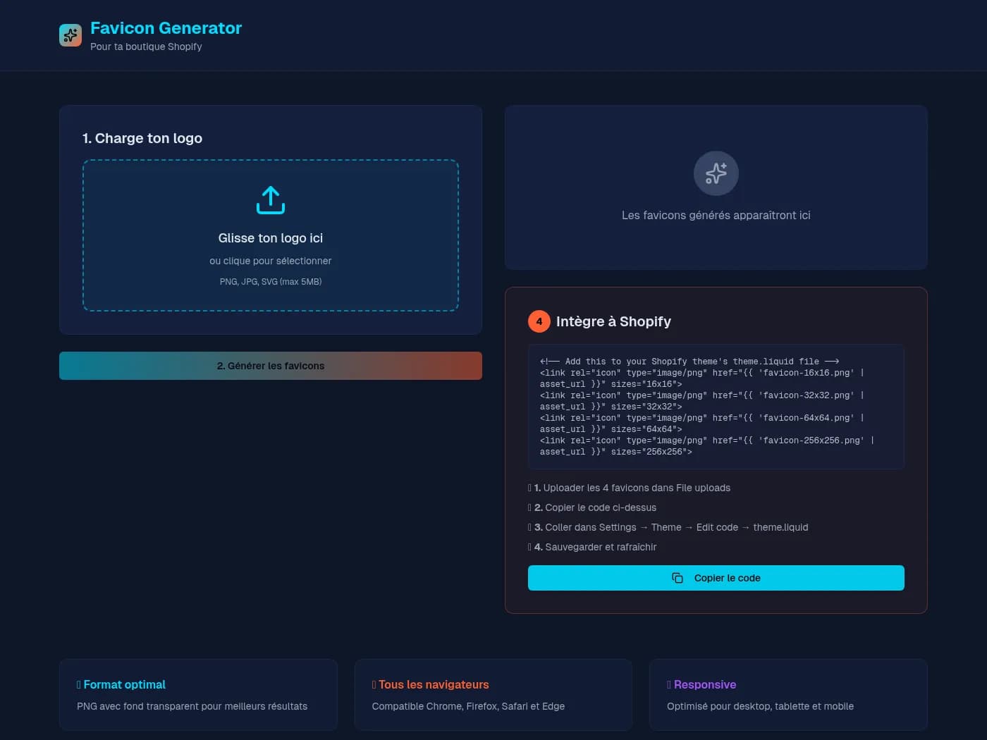 Shopify Favicon Generator