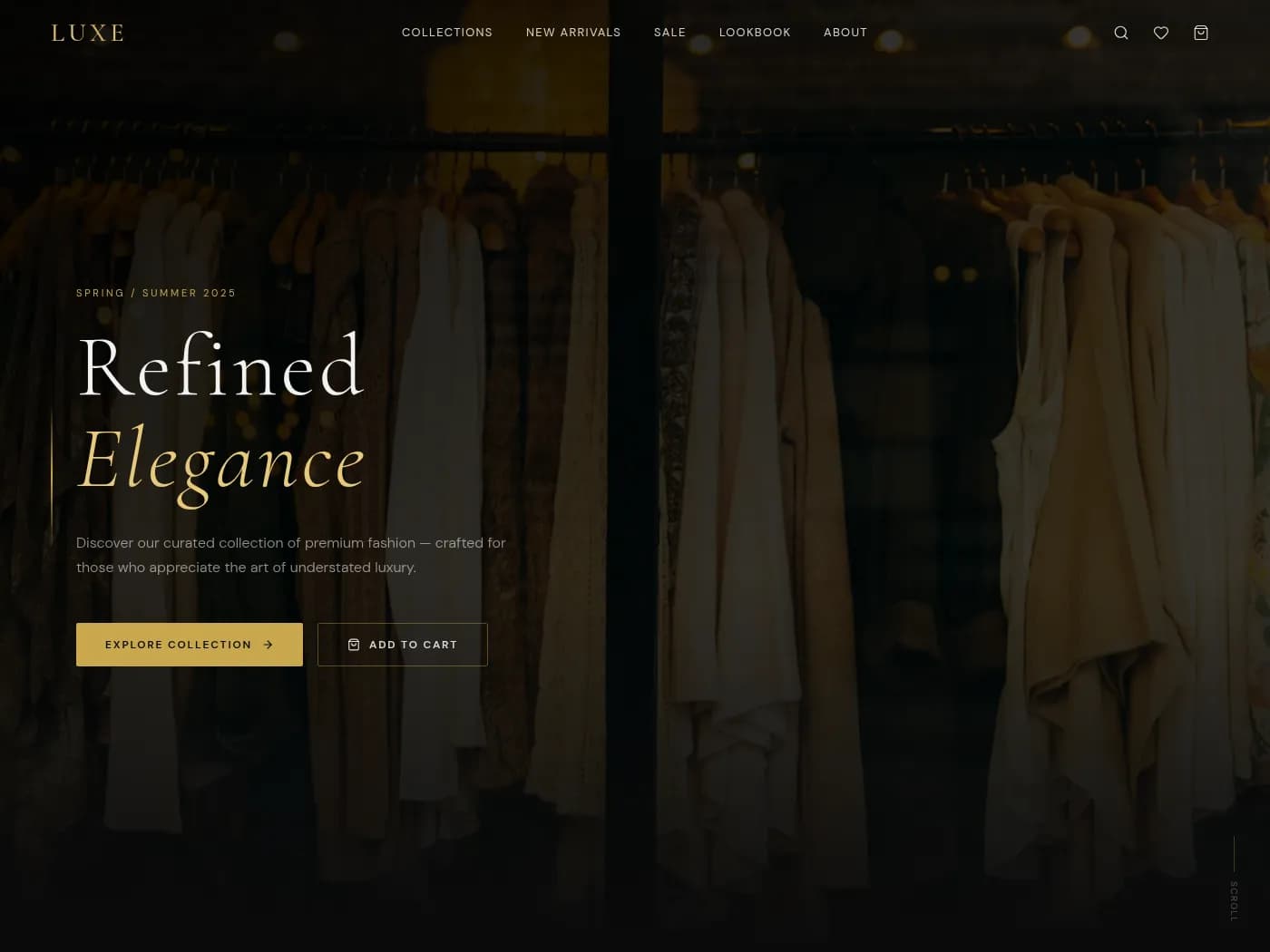 Shopify Luxe Header