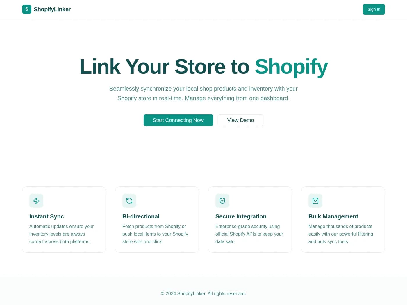 Shopify Store Connector