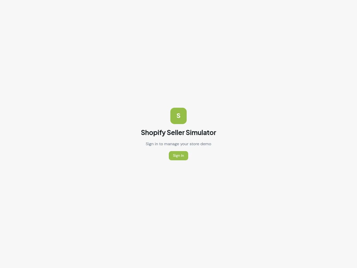 Shopify Seller Simulator