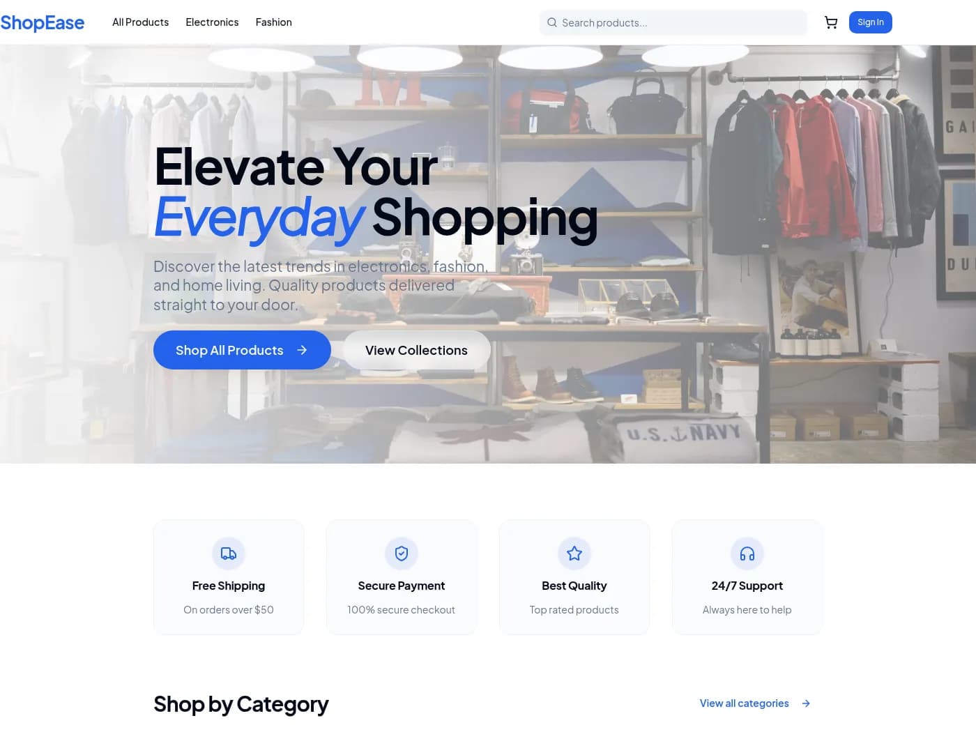 ShopEase Website