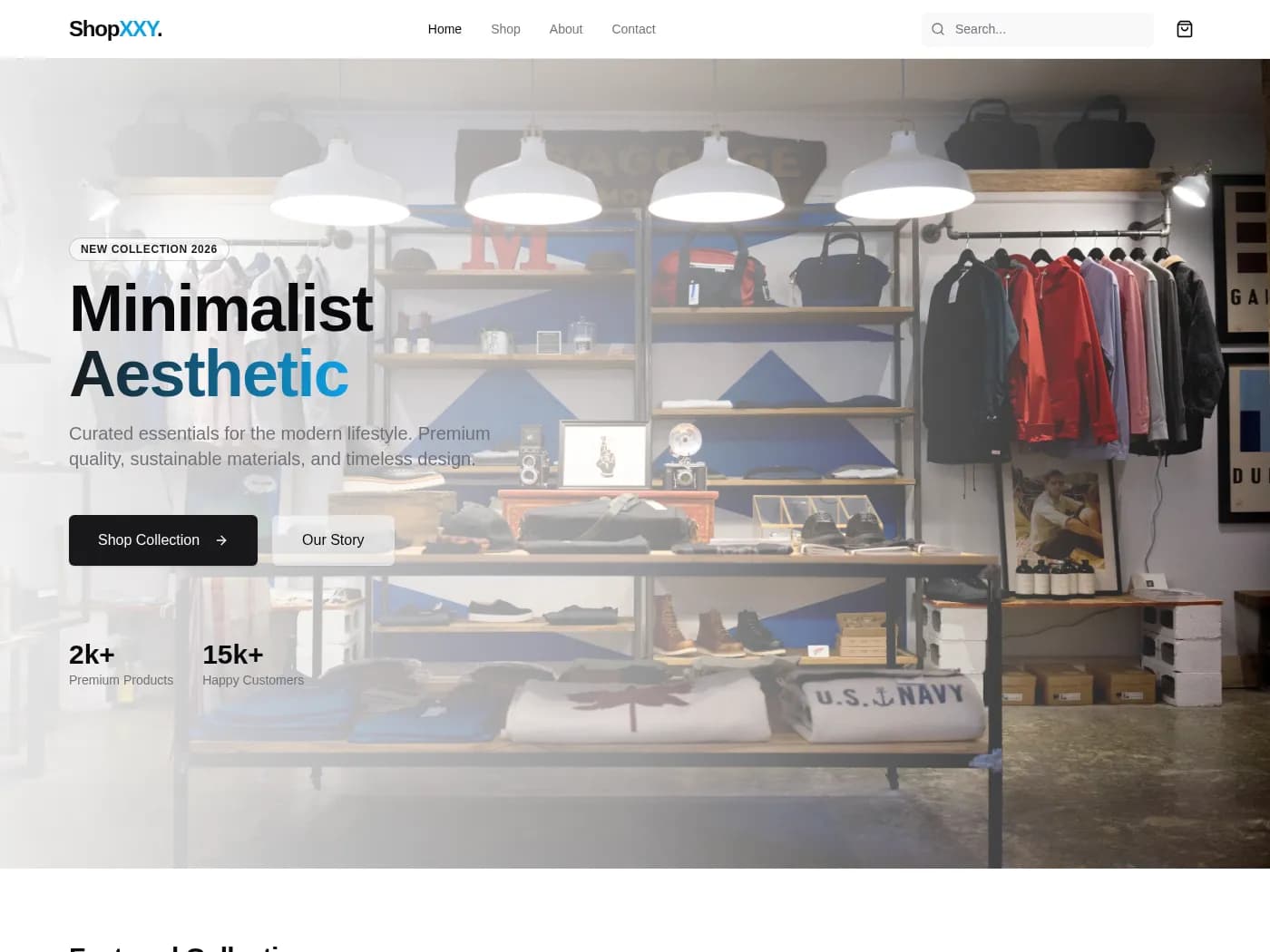 ShopXXY E-Commerce Site