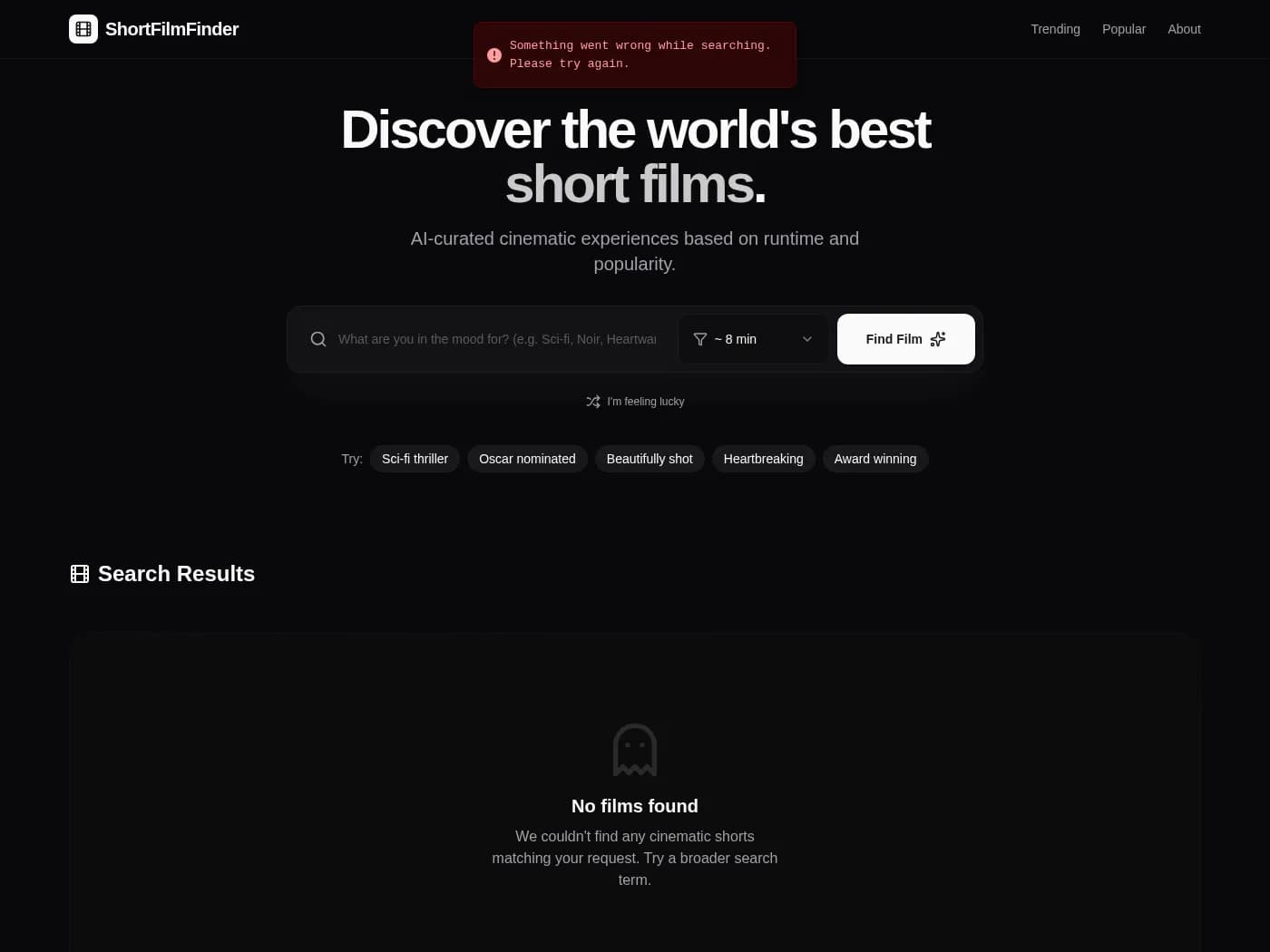 Short Film Finder
