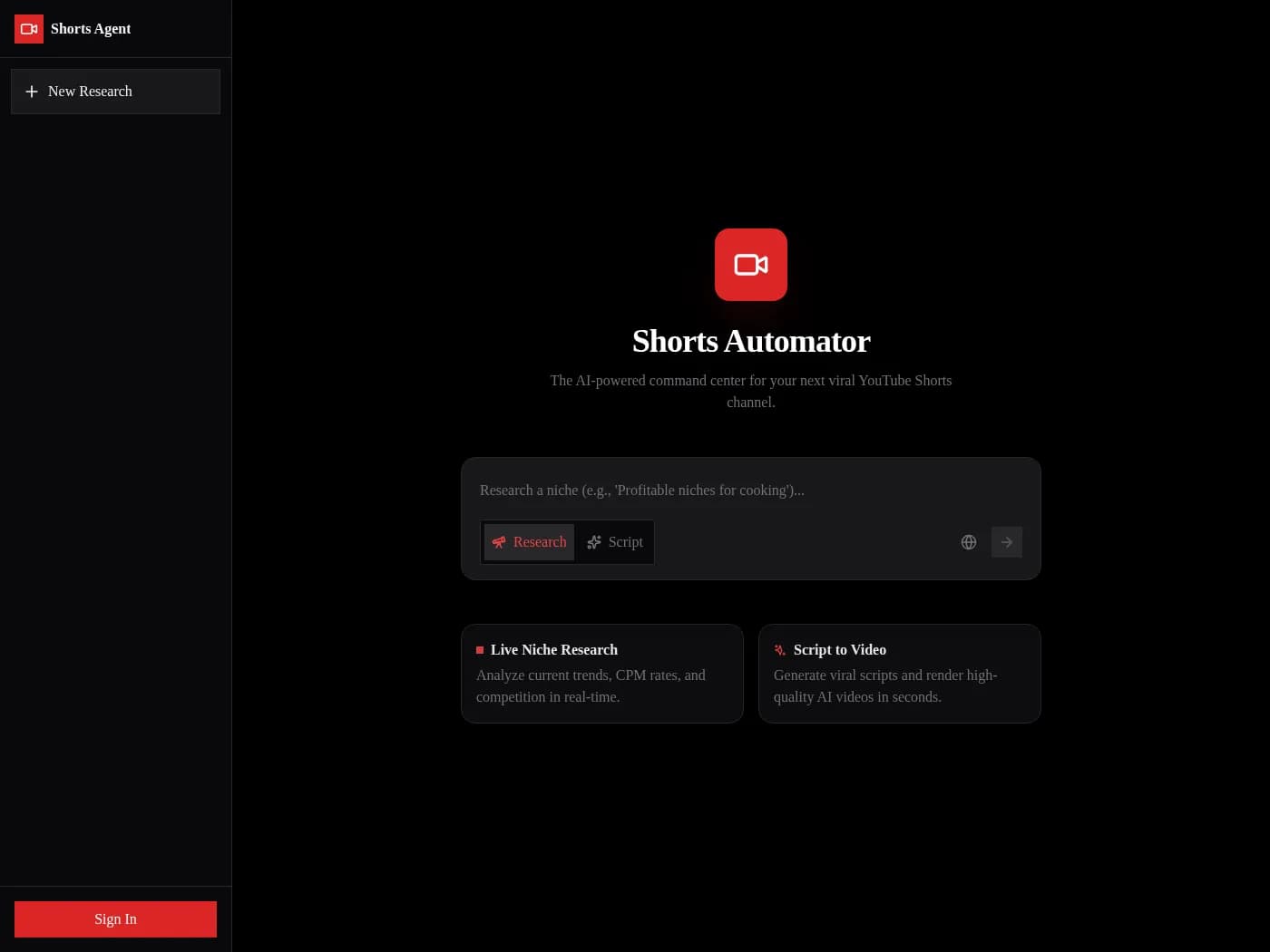 YouTube Shorts Agent
