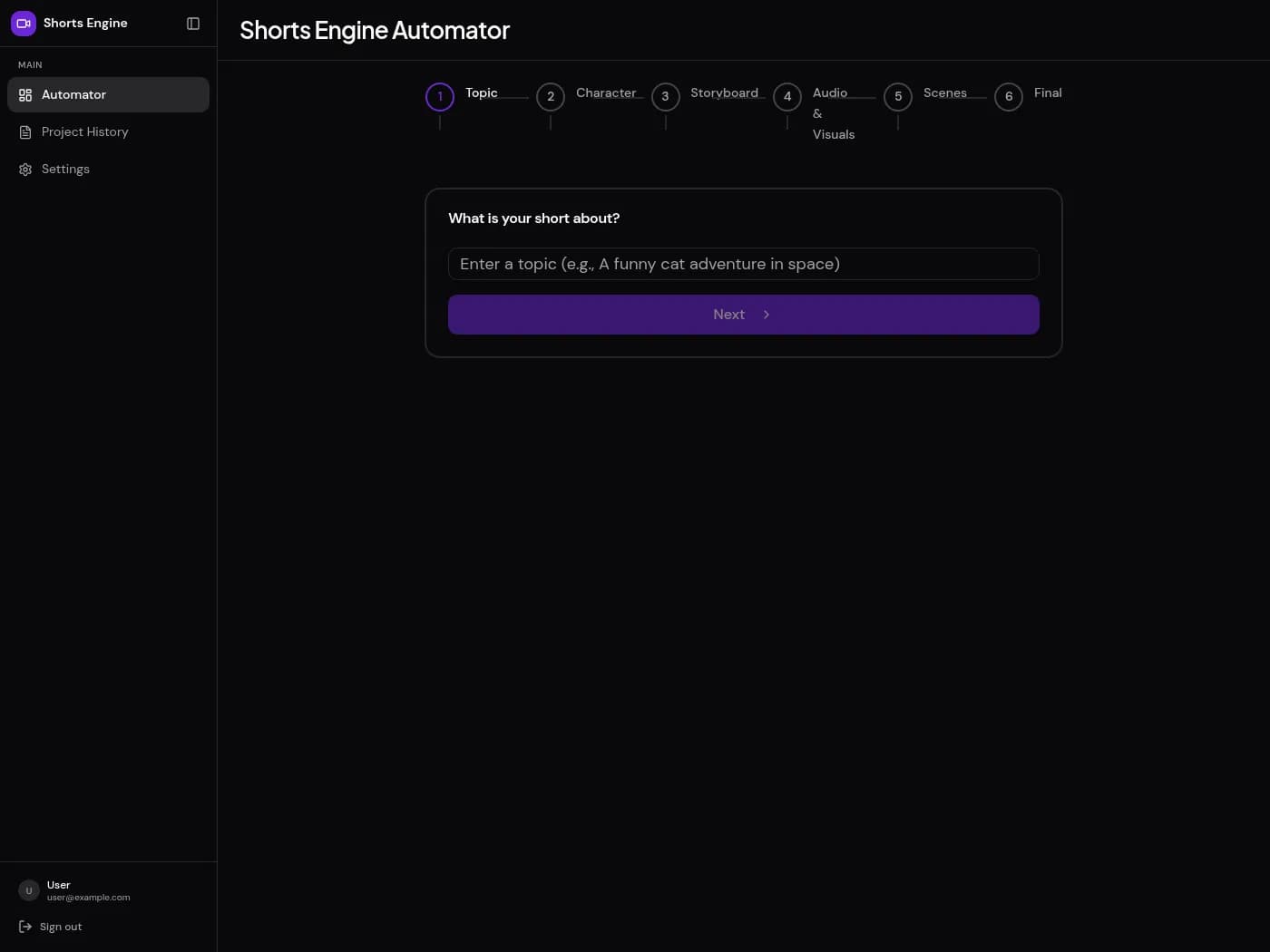 Shorts Engine Automator
