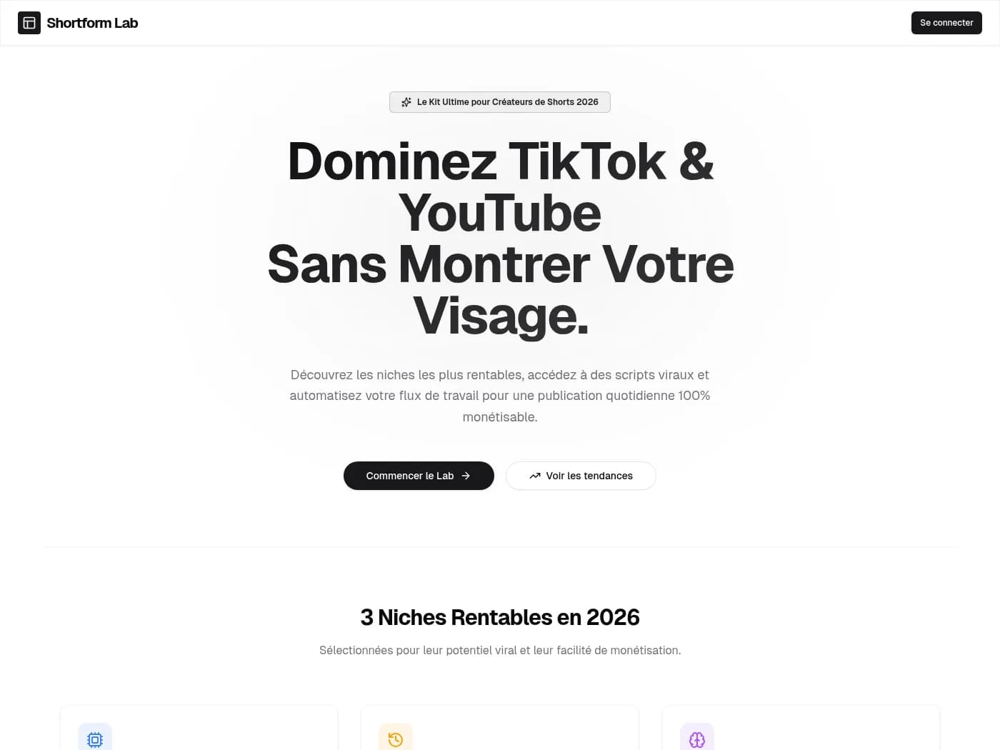 Shortform Monetization Lab
