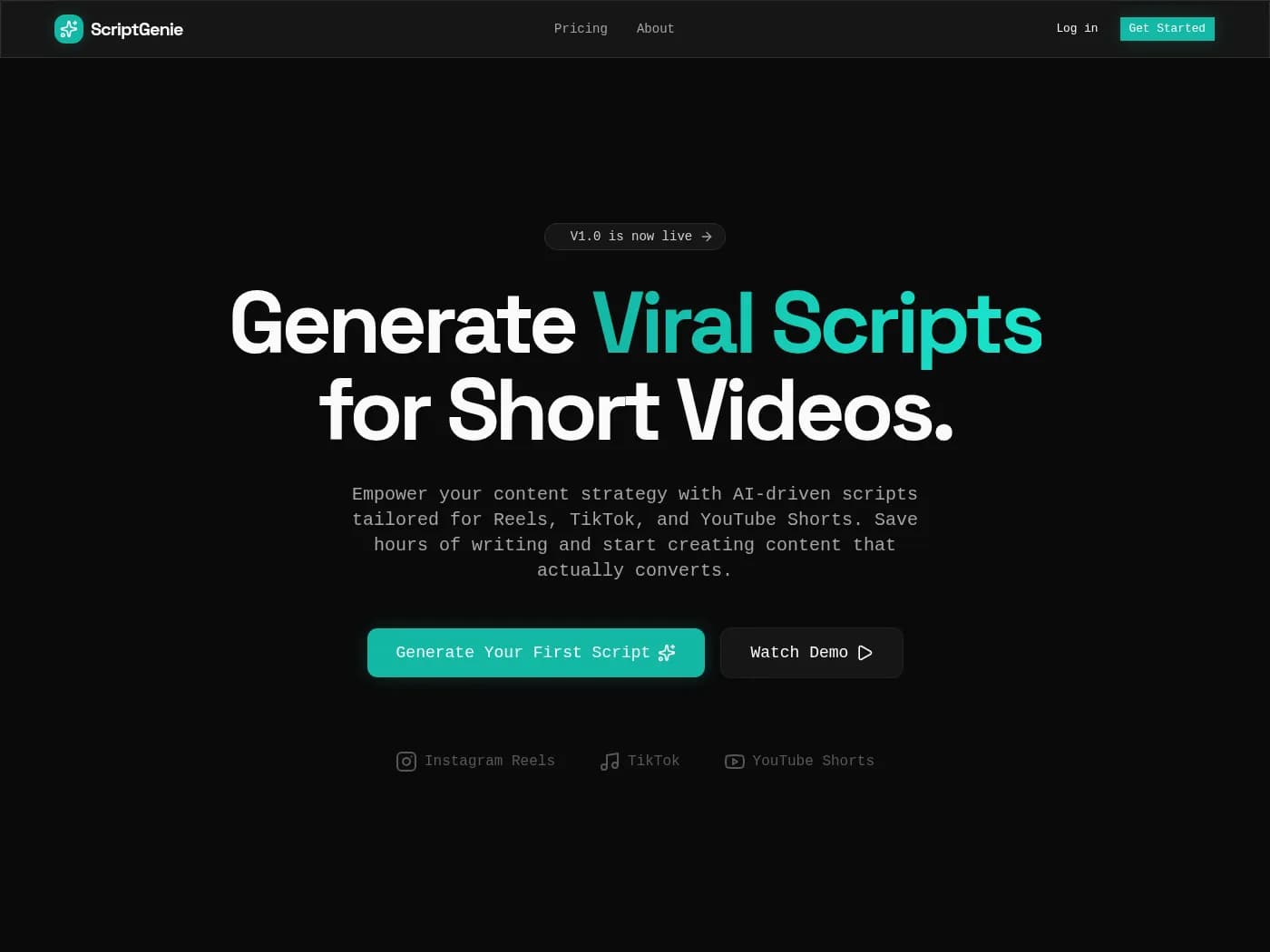 ShortVid Script Genie