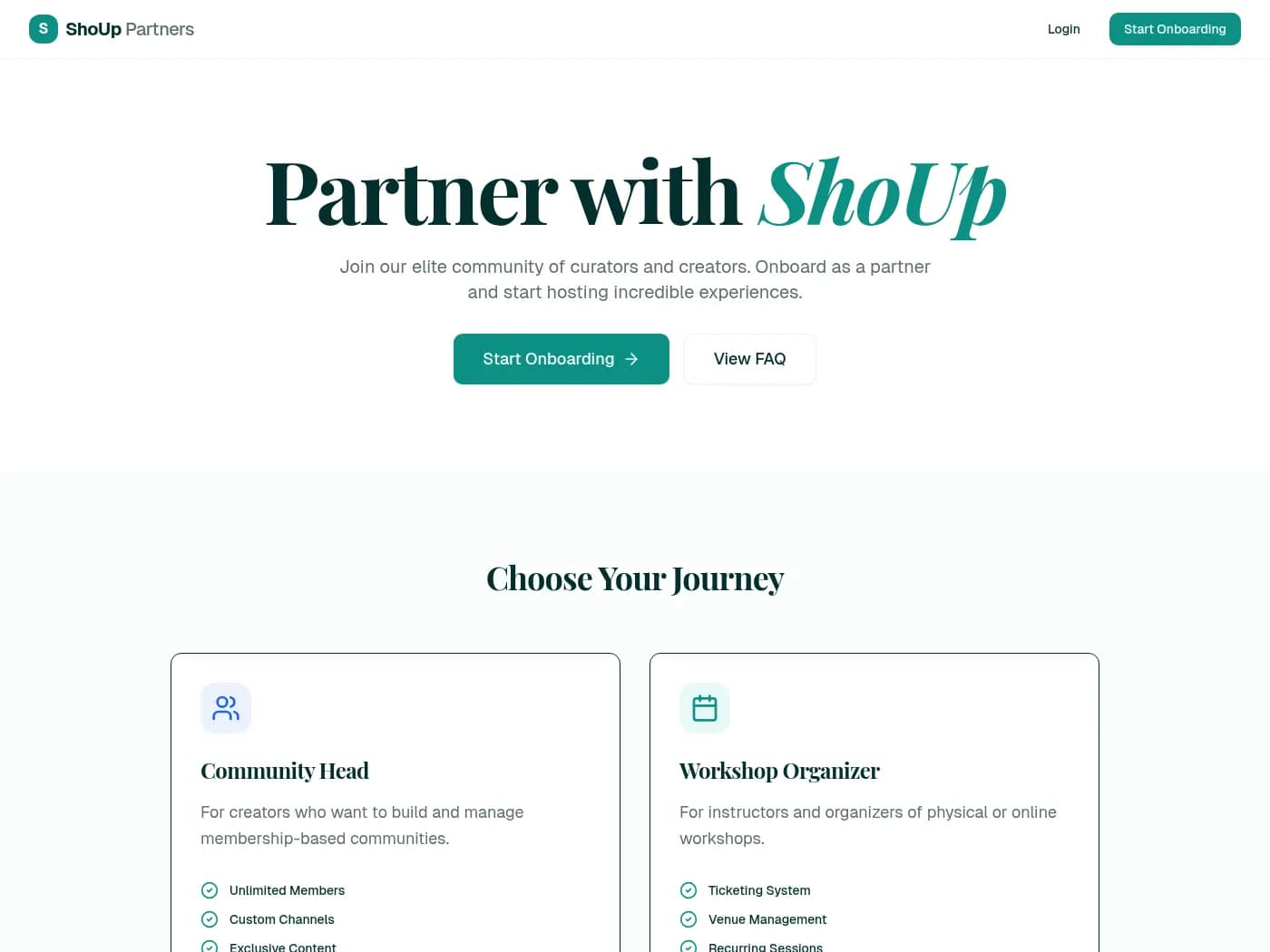 ShoUp Partner Onboarding Portal