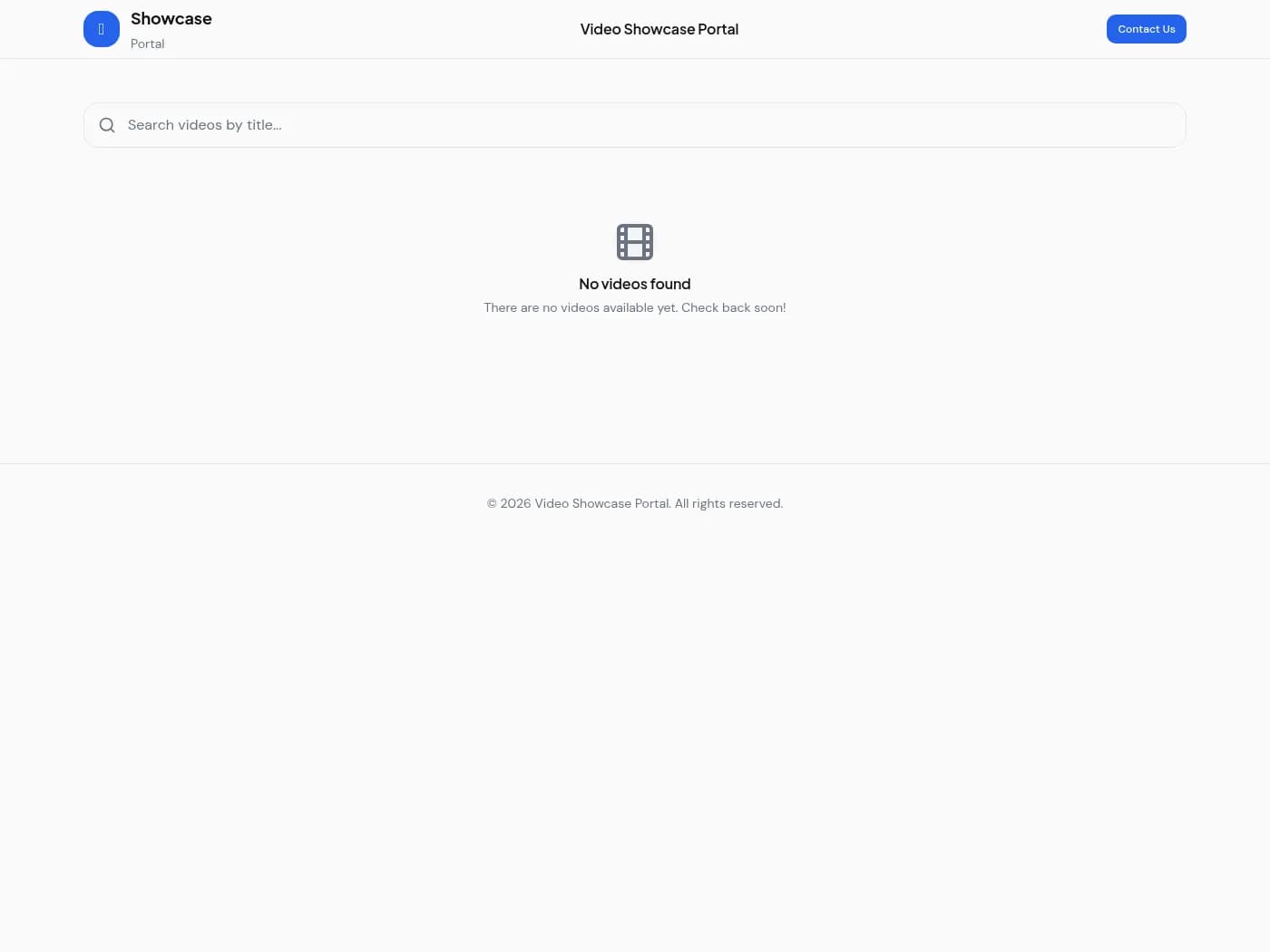 Showcase Video Portal