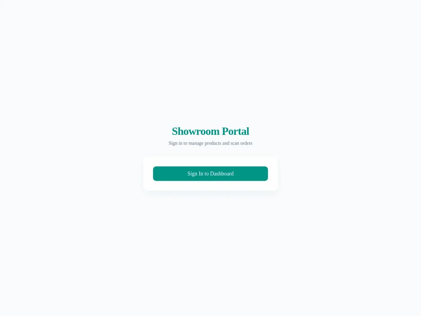 Showroom Order Portal