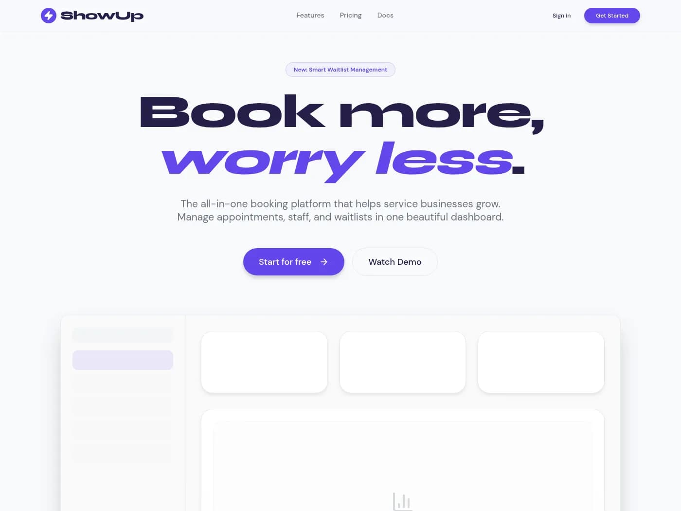 ShowUp — No-Show Recovery SaaS