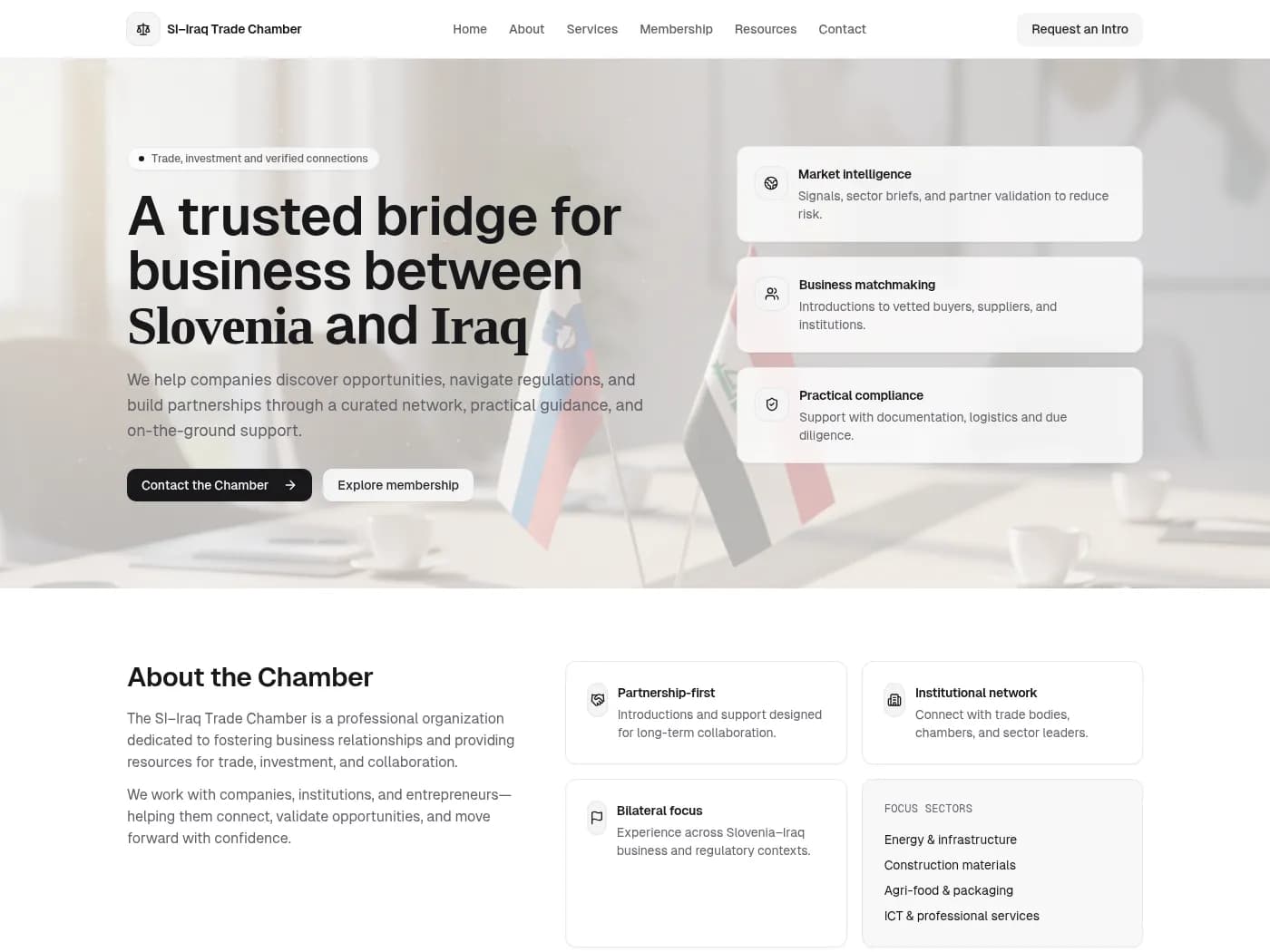 SI-Iraq Trade Chamber Site
