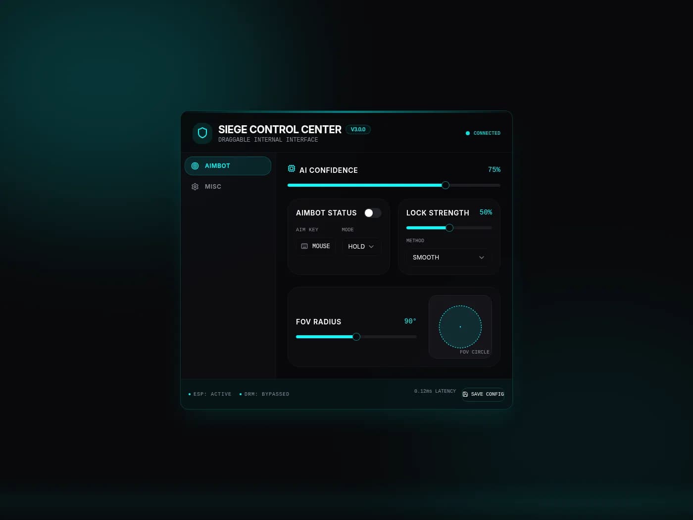Siege Cheat Control UI