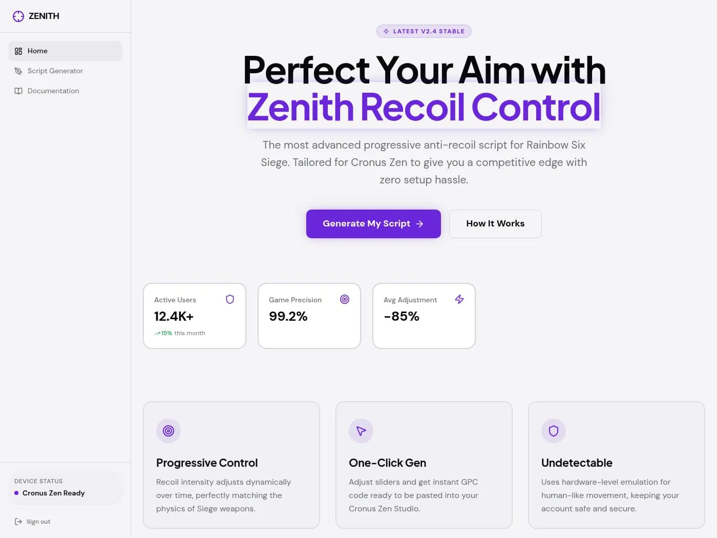 Siege Zenith Recoil Script