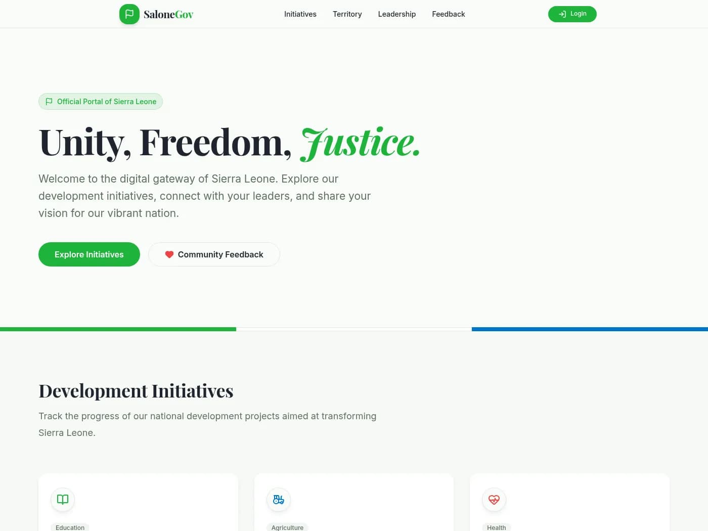 Sierra Leone Gov Portal