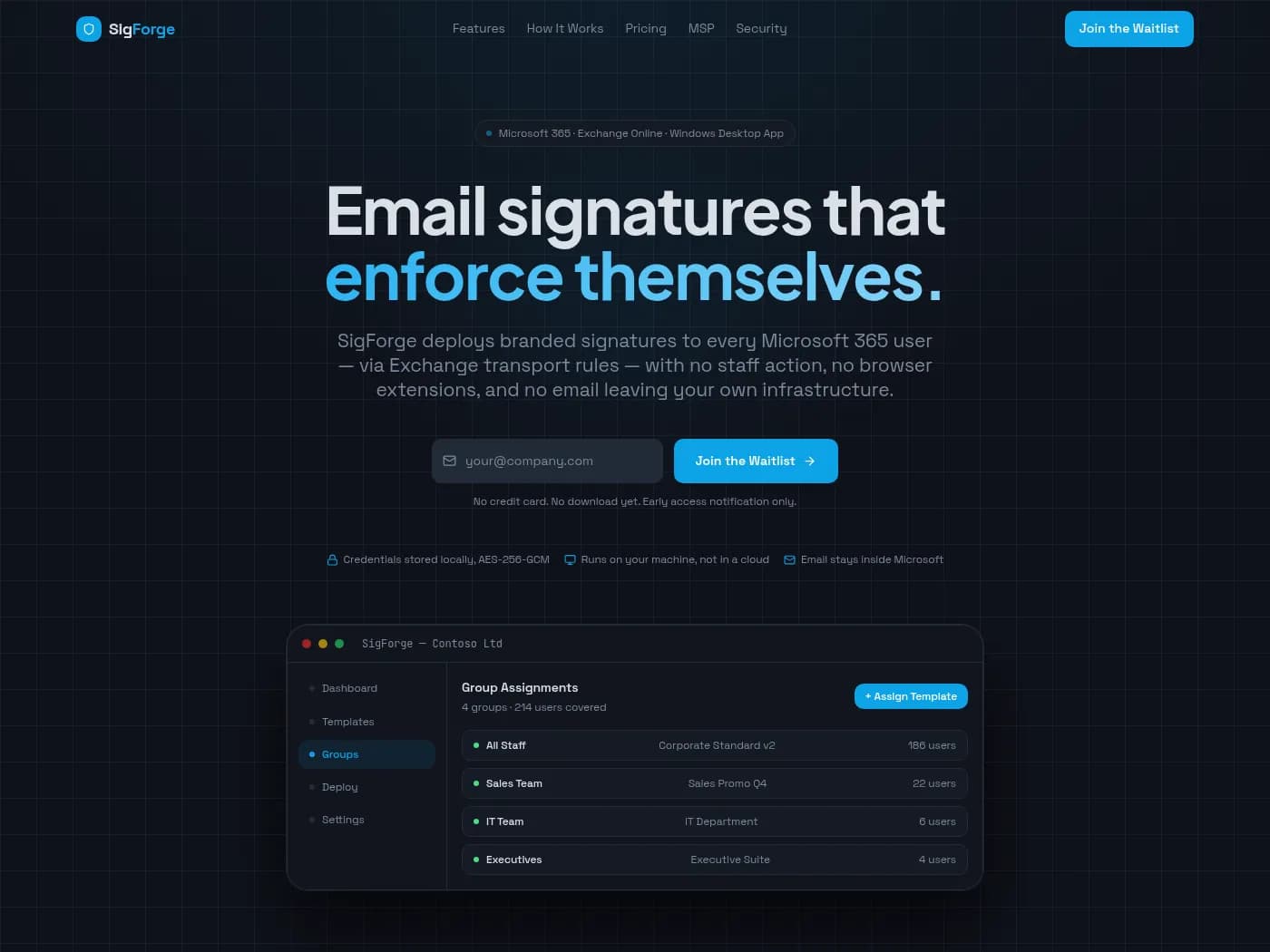 SigForge Landing Page