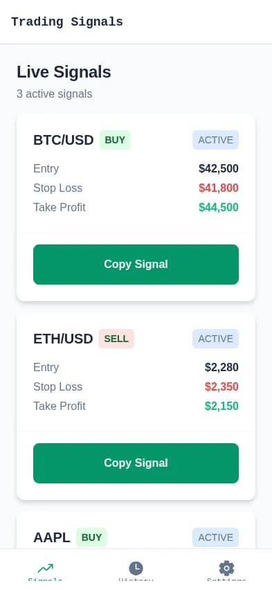 Signal Copy Trader