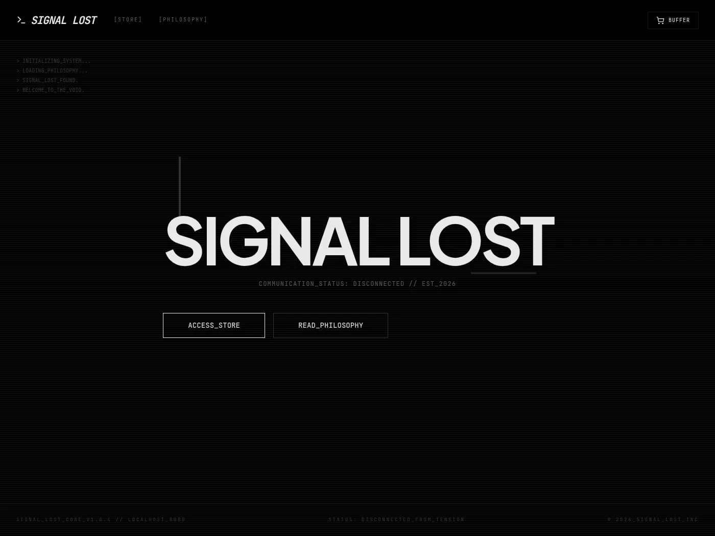 Signal Lost Storefront