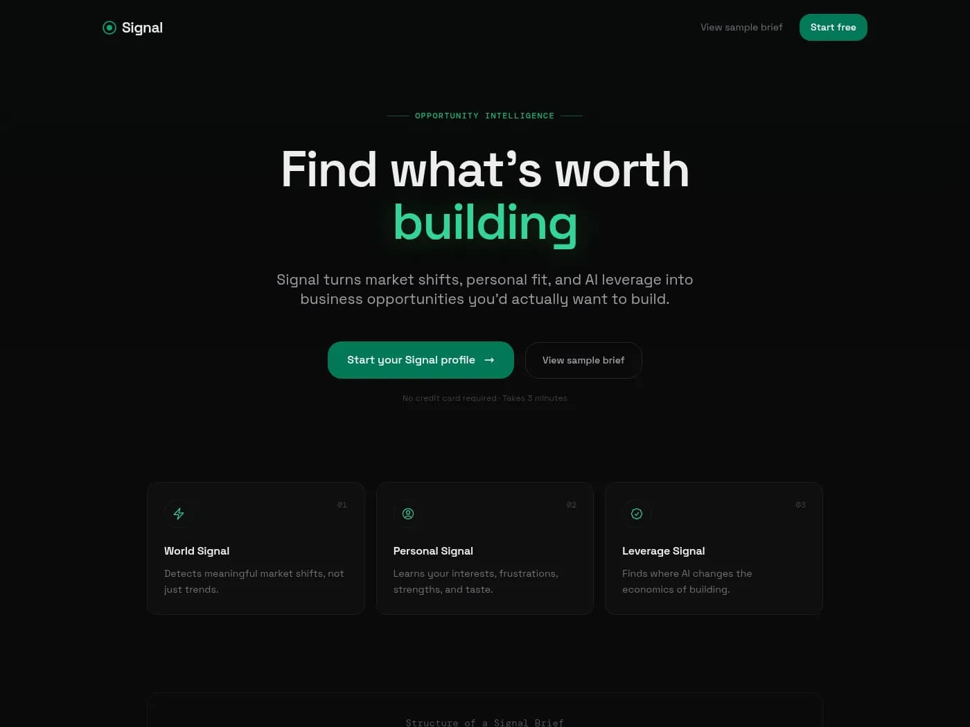 Signal Opportunity Intelligence
