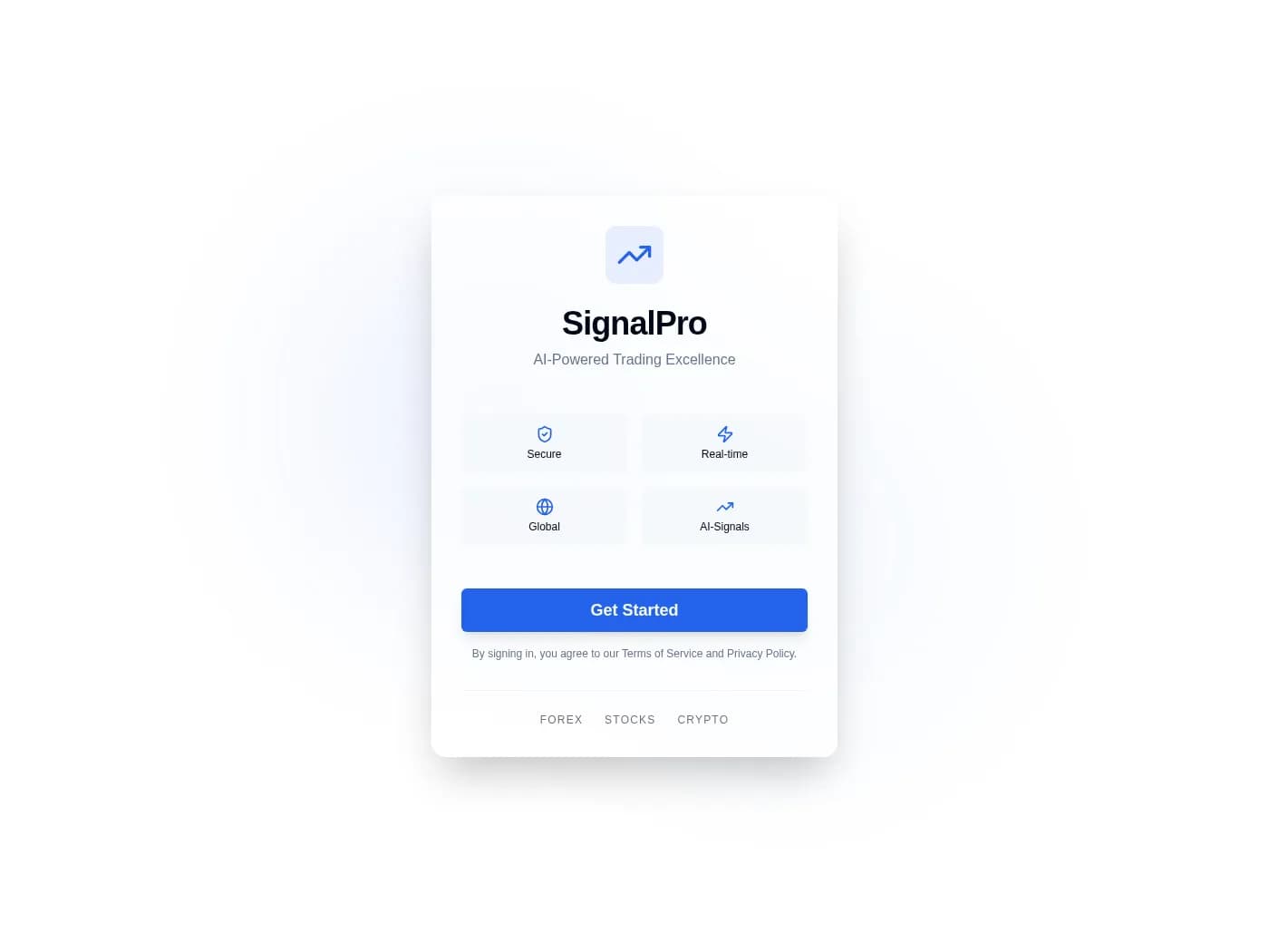 SignalPro Trading Platform