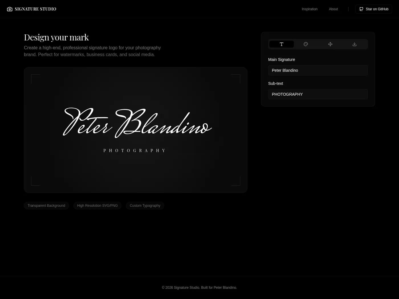 Peter Blandino Signature Logo