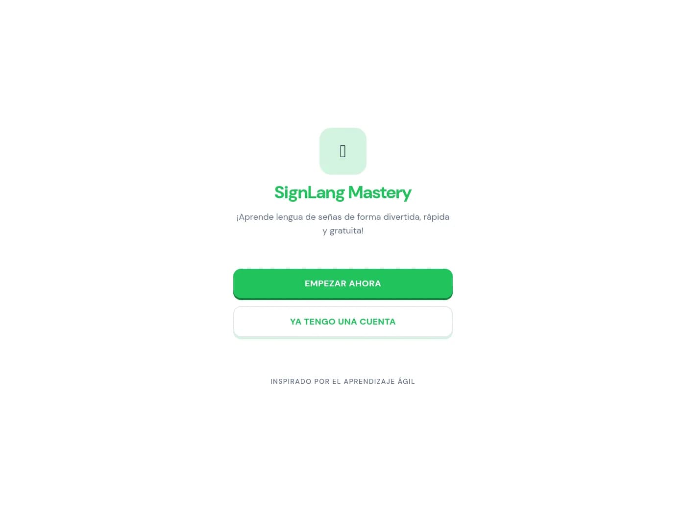 SignLang Mastery App