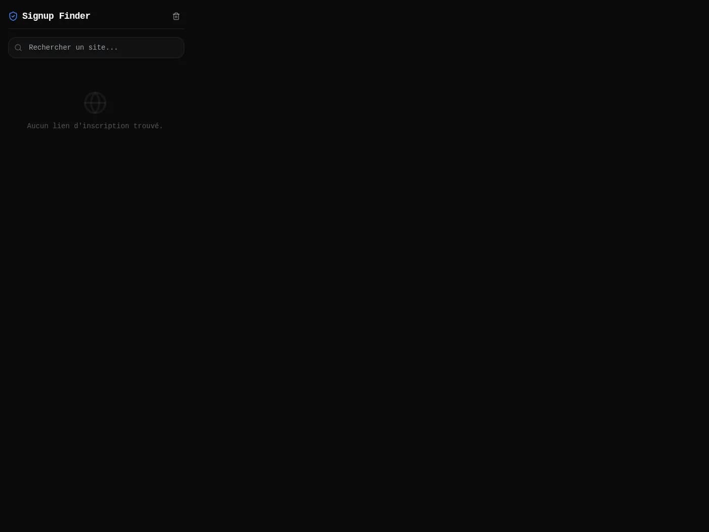 Signup Link Finder