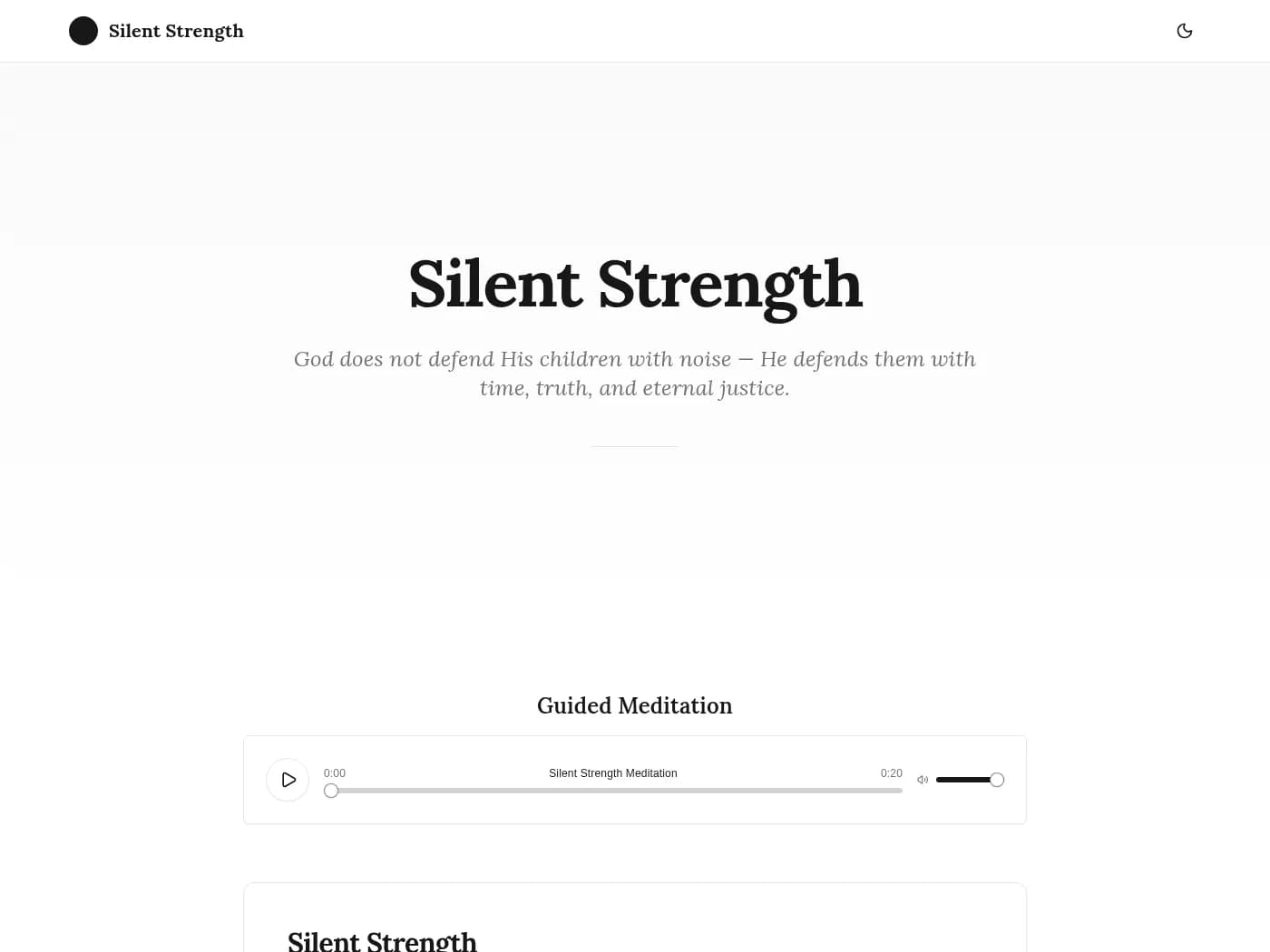 Silent Strength Devotional