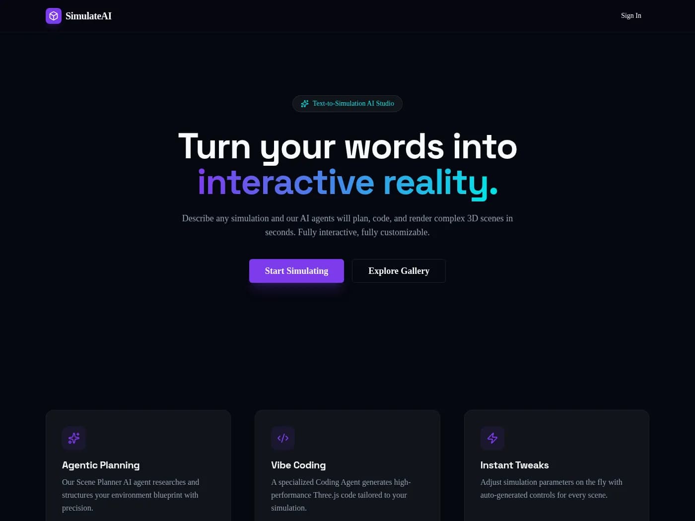 SimulateAI Studio
