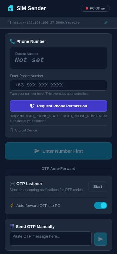 SIM Data Sender App