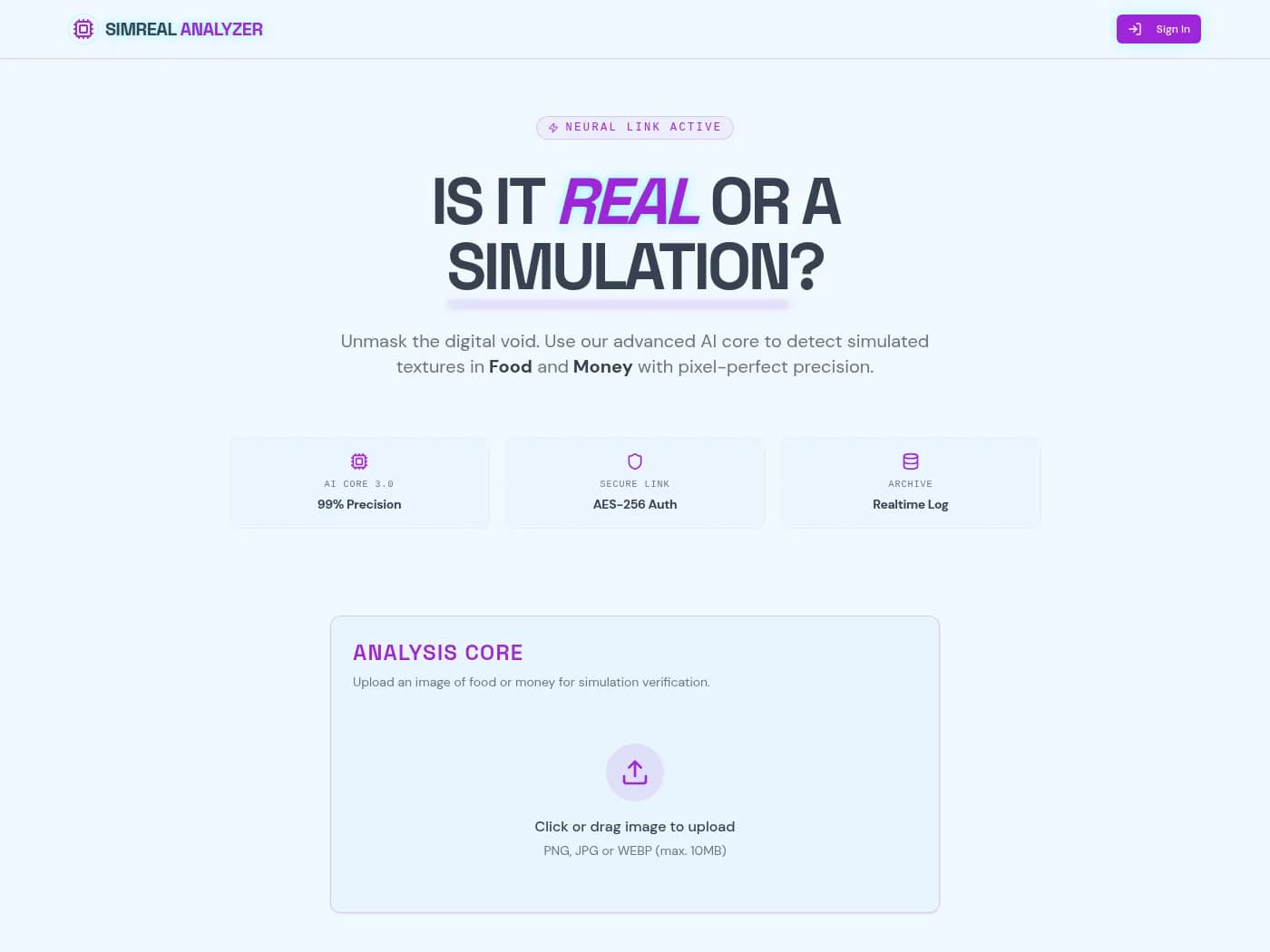 Sim or Real Analyzer
