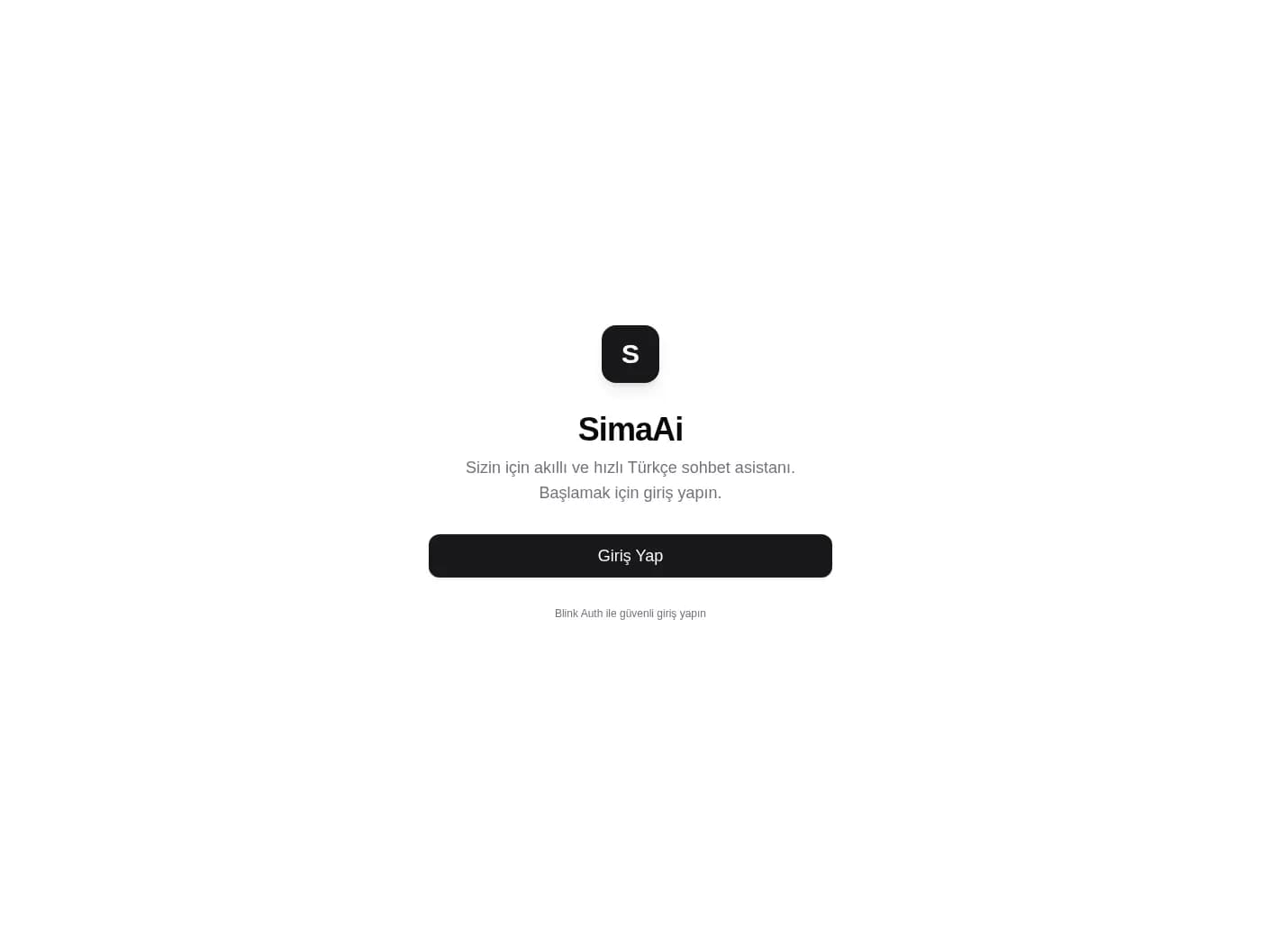 SimaAi Türkçe Sohbet Botu