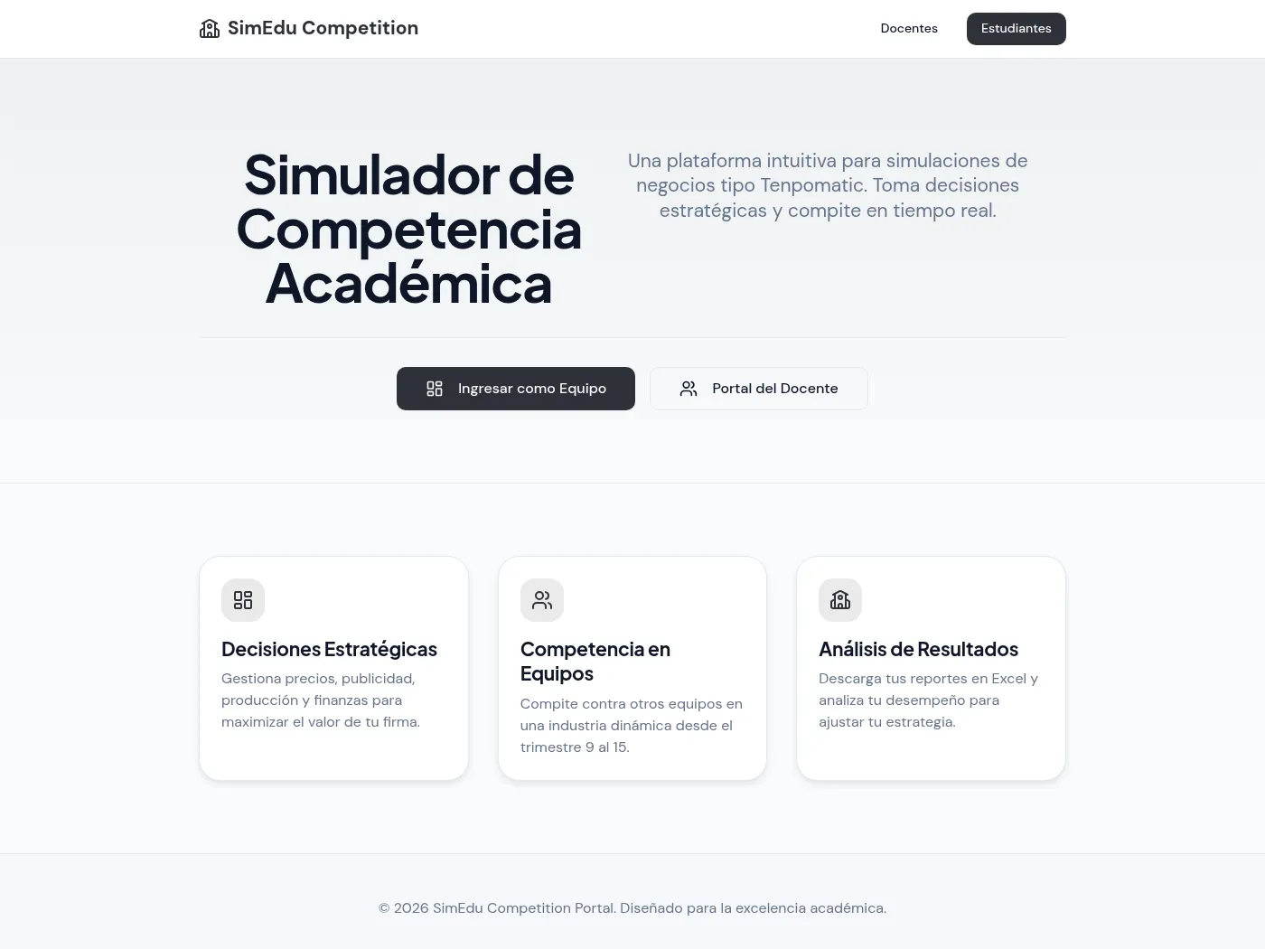 SimEdu Competition Portal