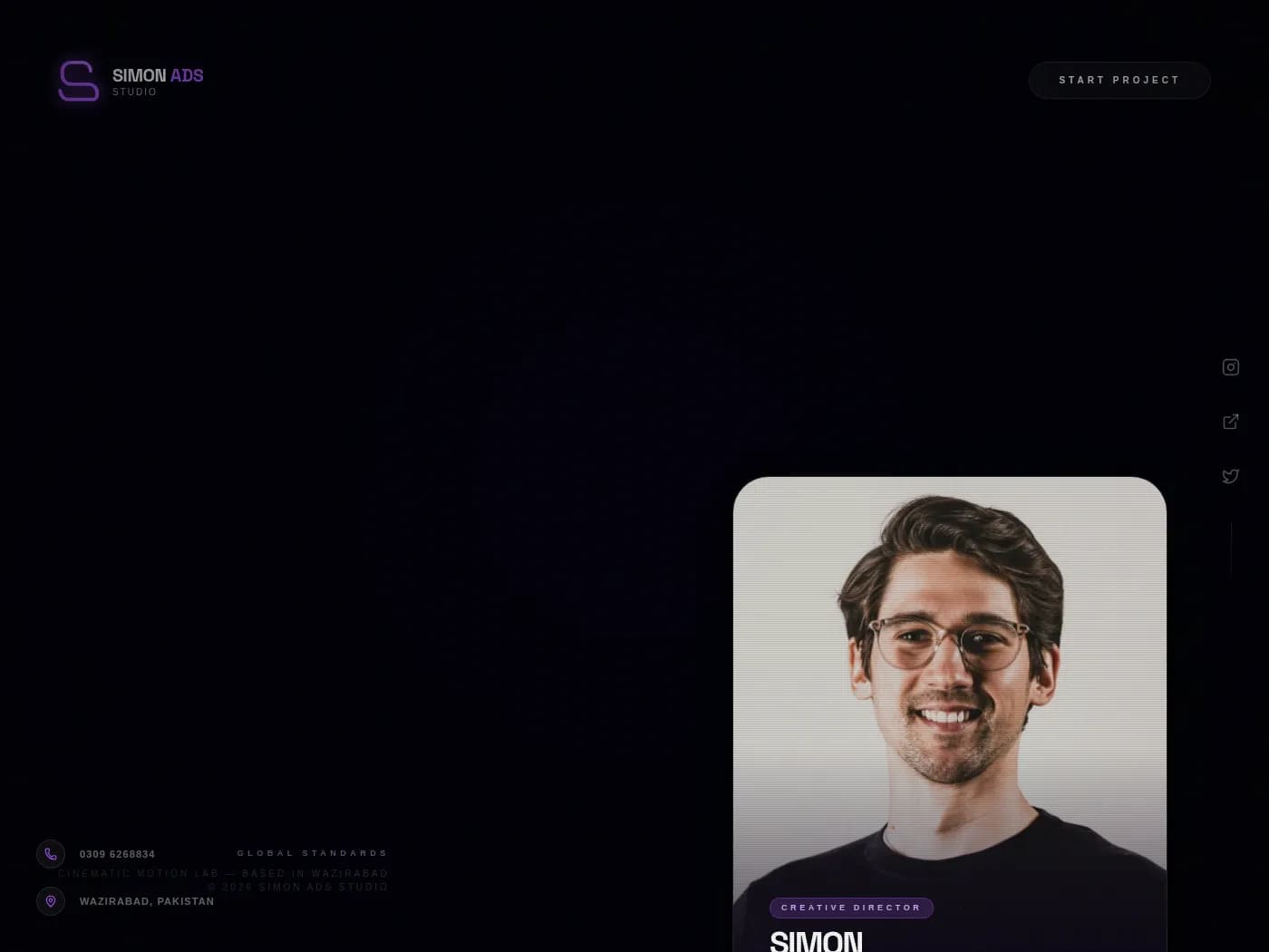 Simon Ads 3D Studio Site