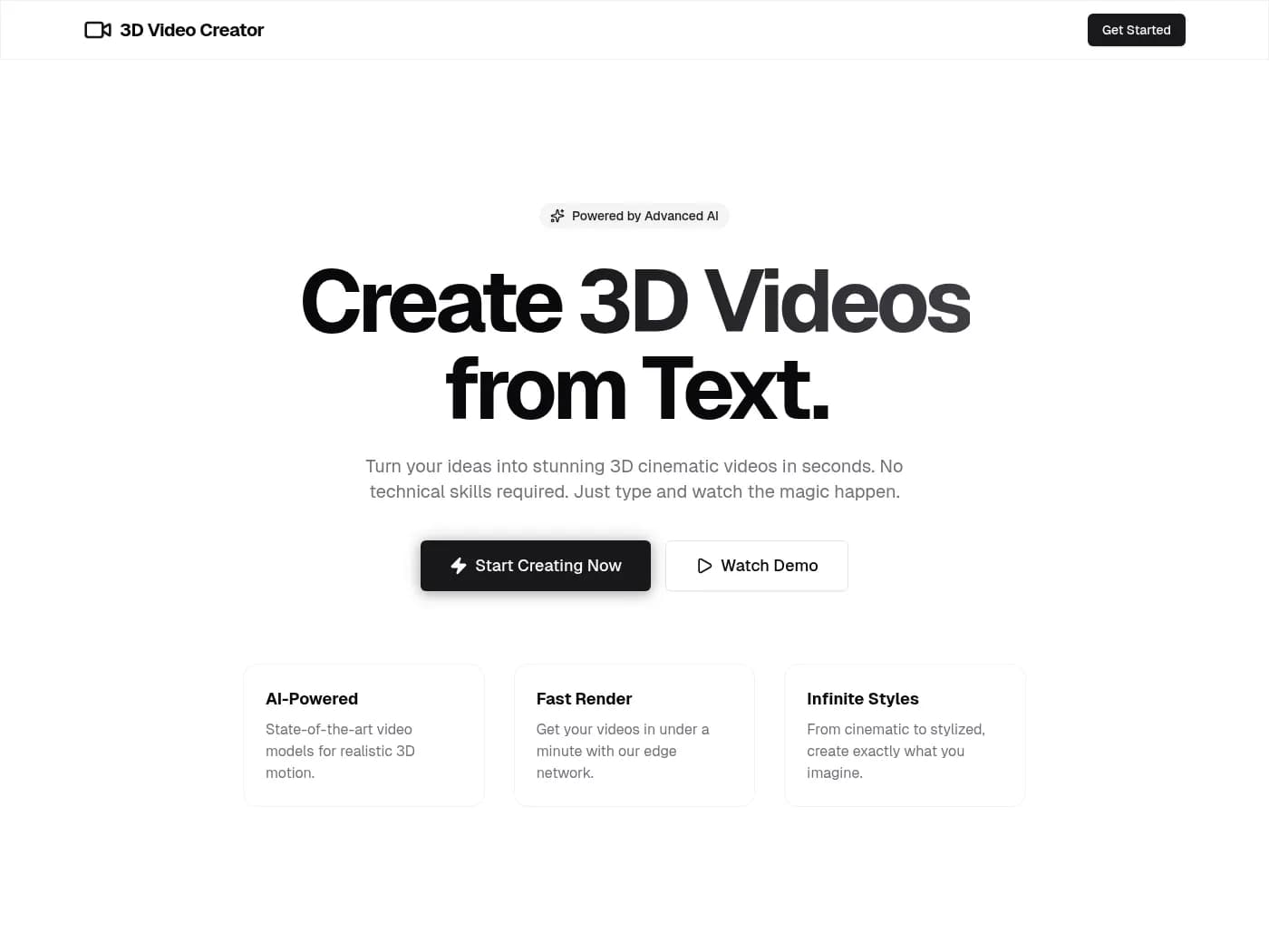 3D Video Creator