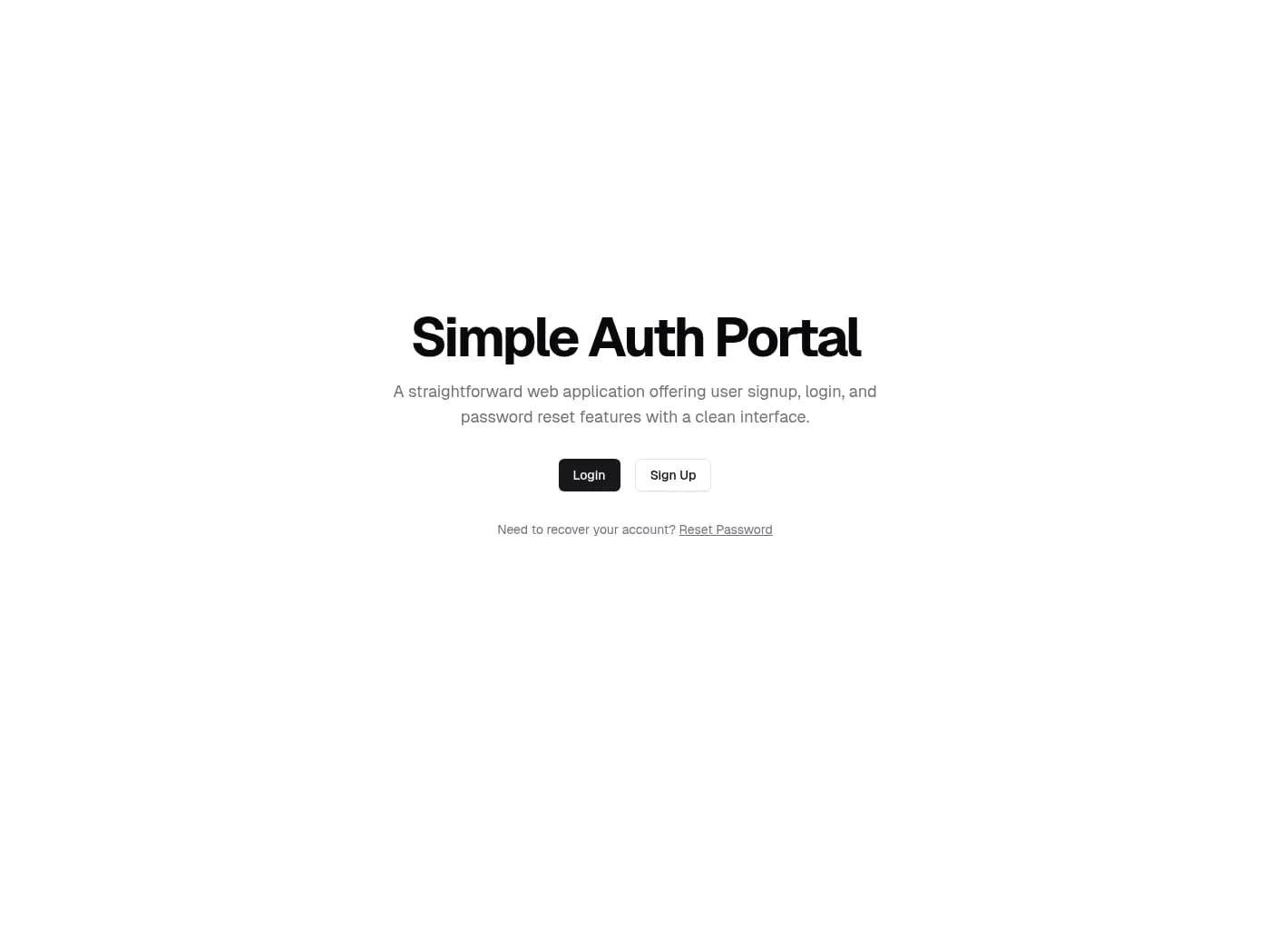 Simple Auth Portal