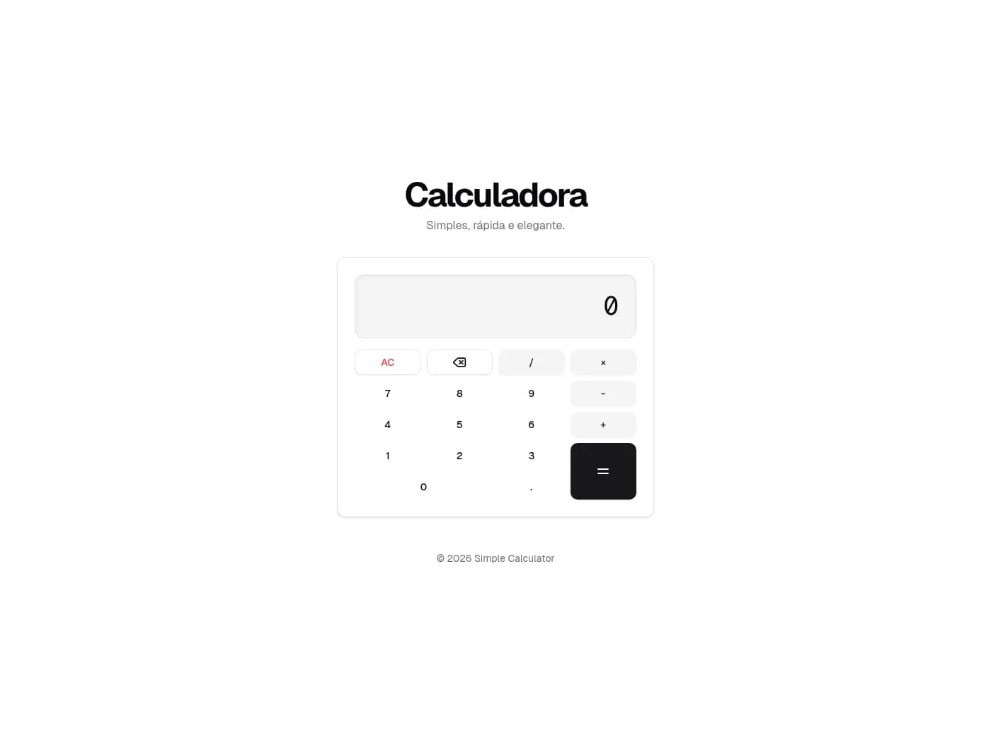 Simple Calculator