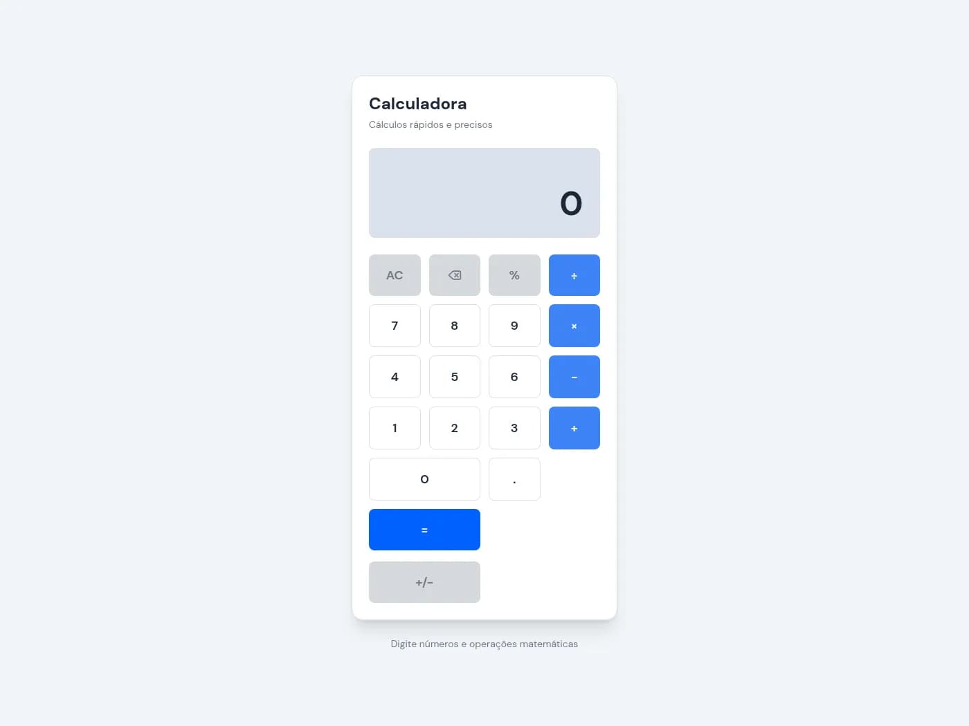 SimpleCalc Web App
