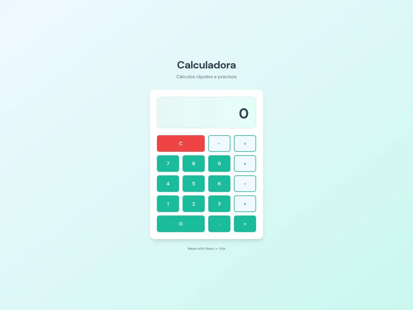 SimpleCalc Web Calculator