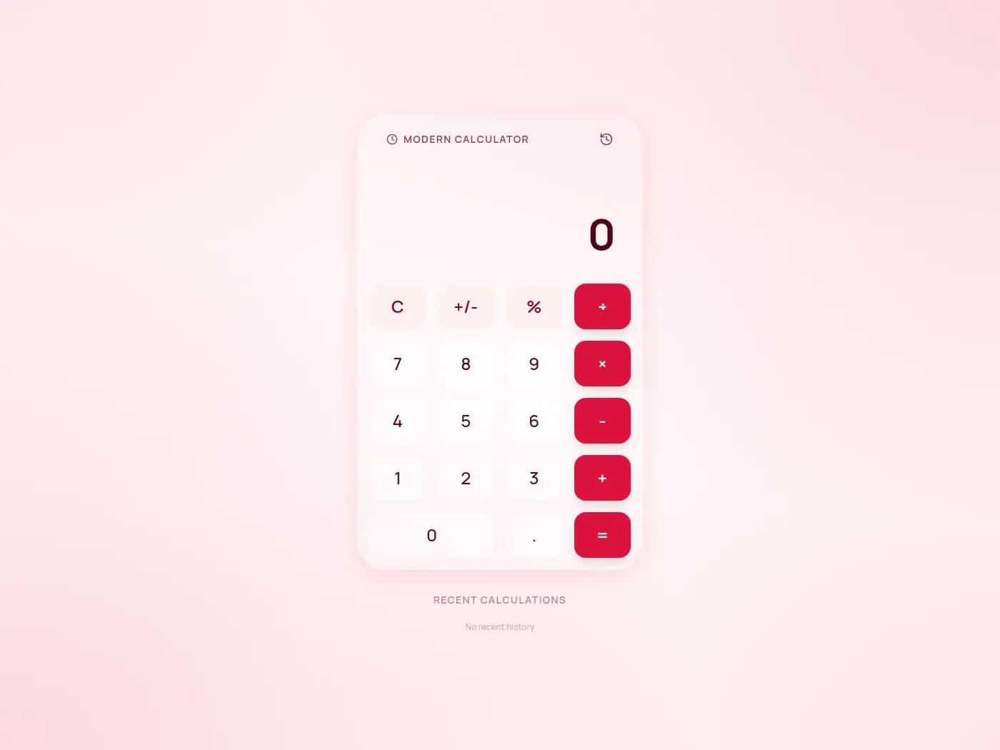 Modern Simple Calculator