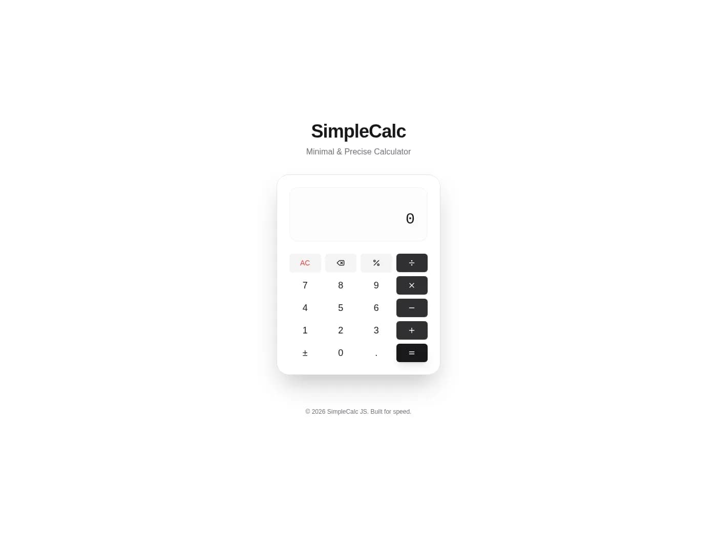 SimpleCalc