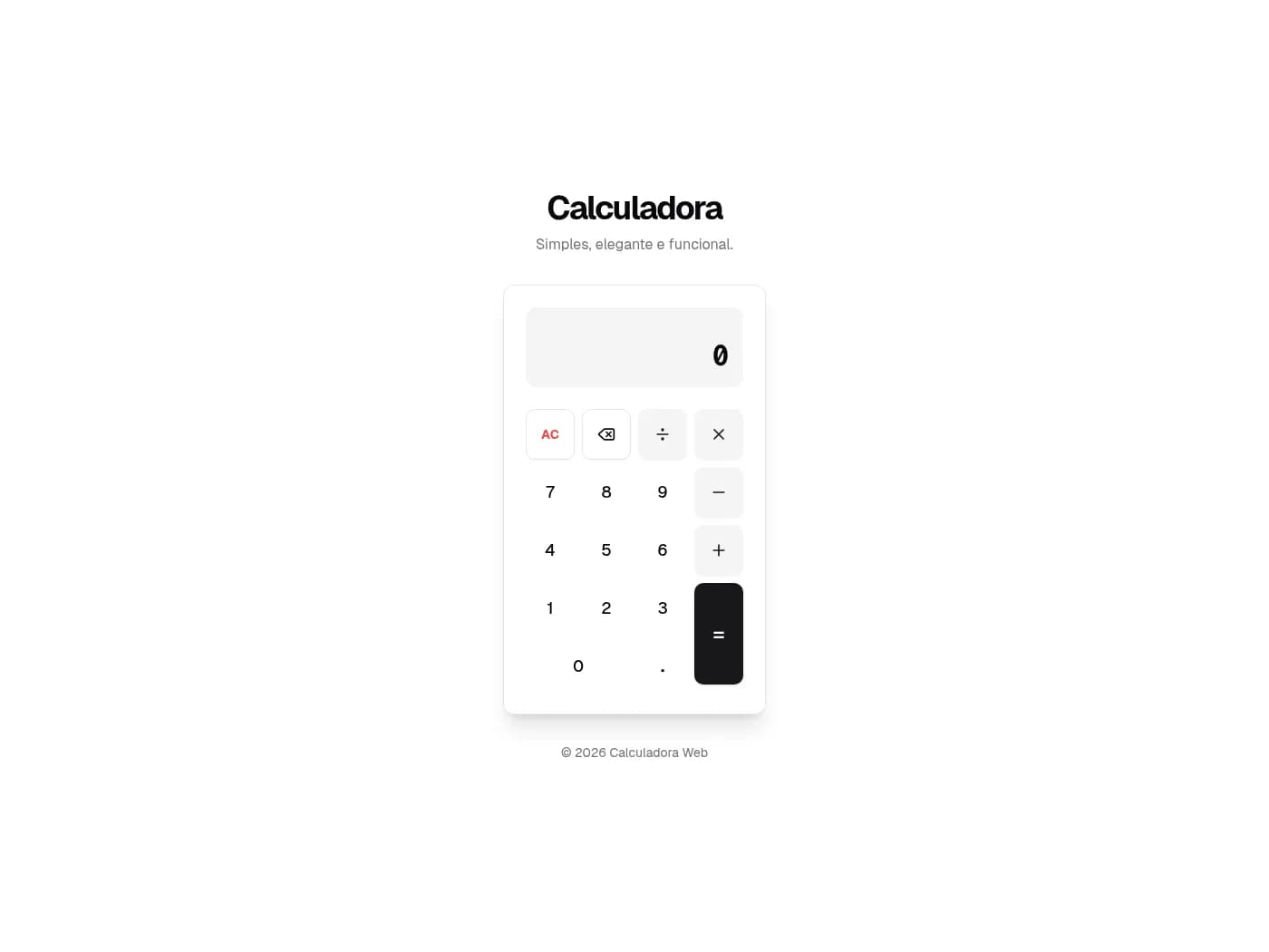 Simple Calc Web