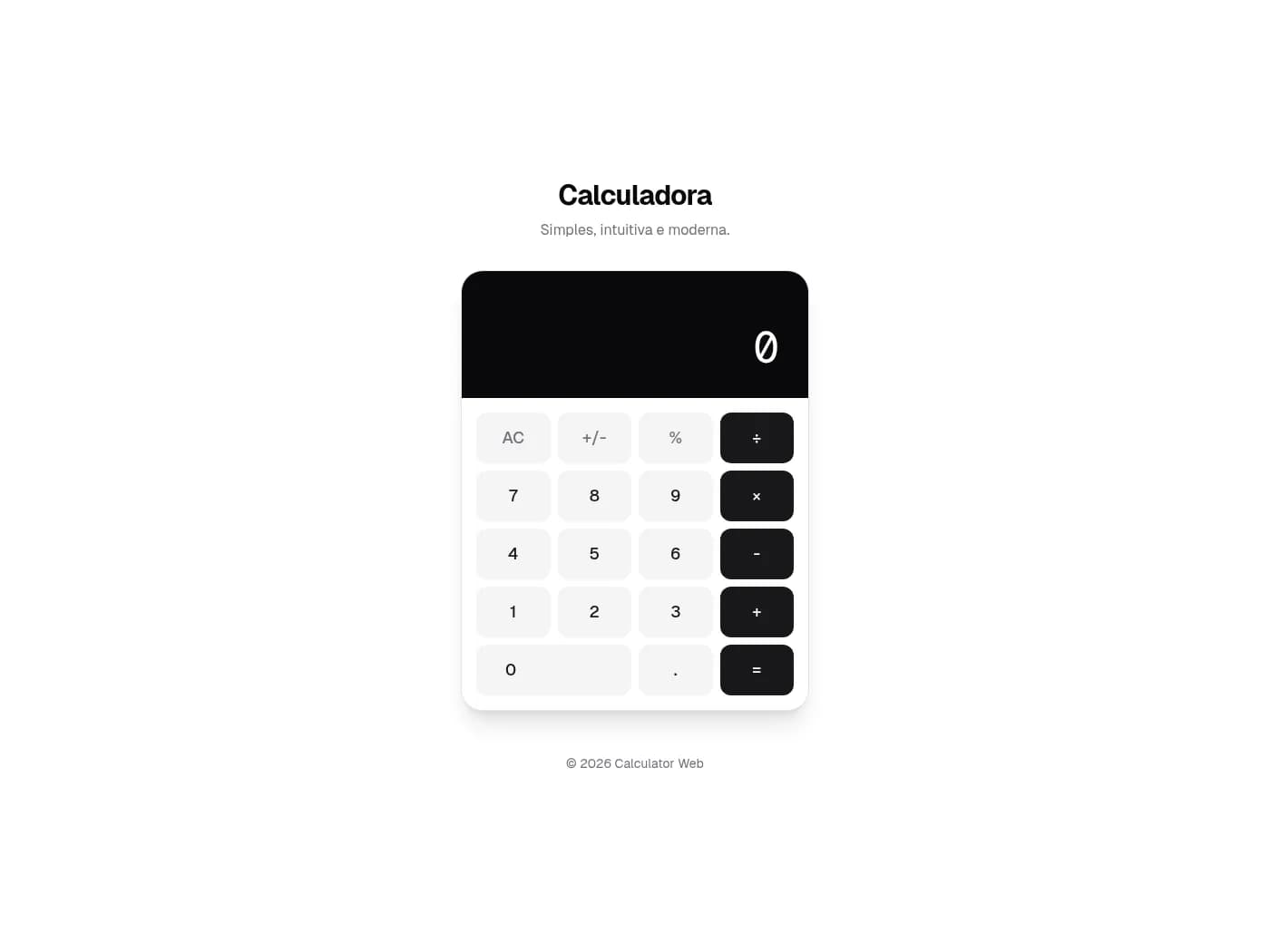 Simple Web Calculator