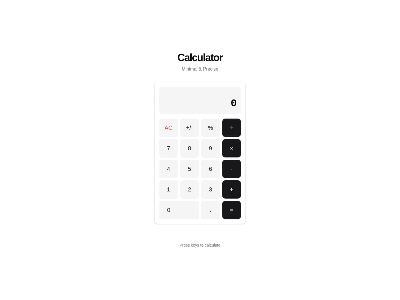 Simple Calc Web