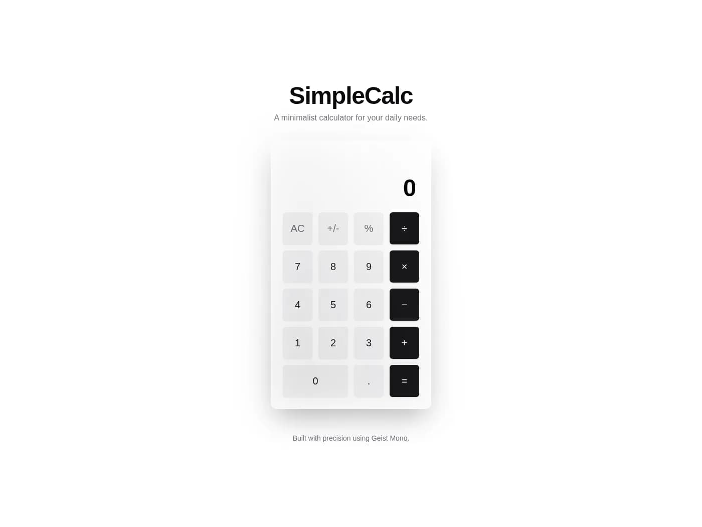 SimpleCalc