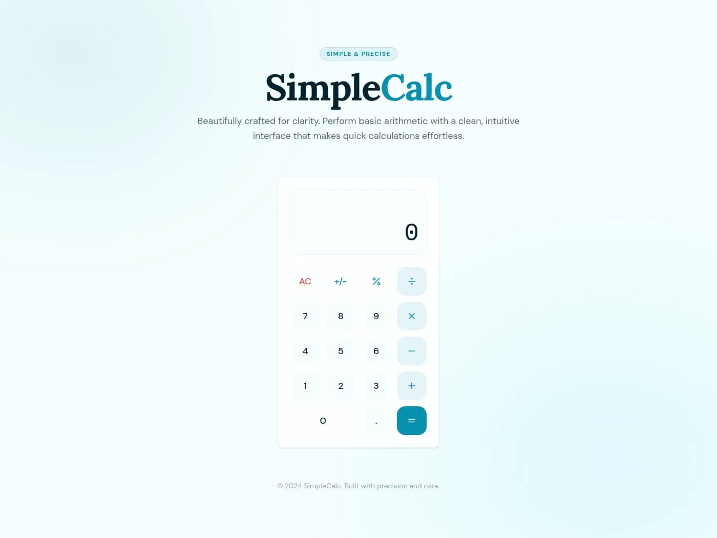 SimpleCalc