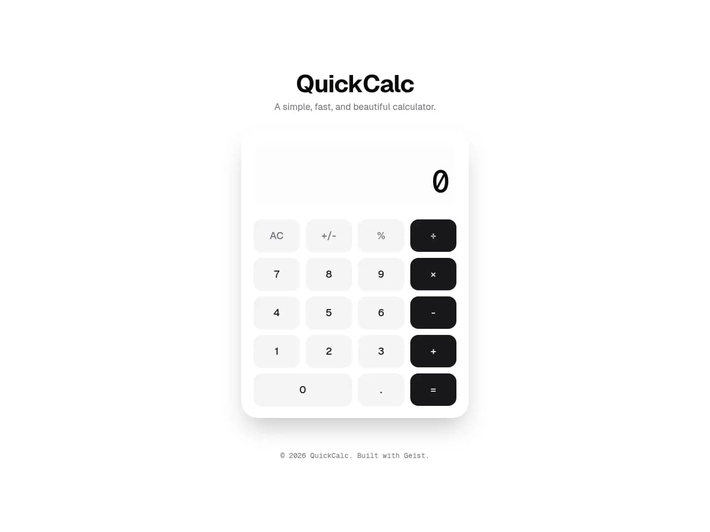QuickCalc