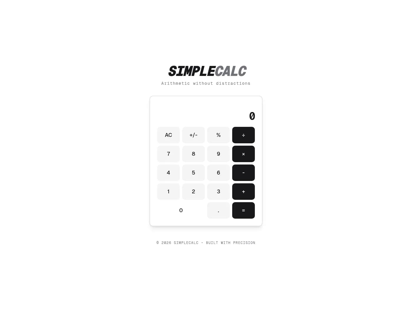 SimpleCalc