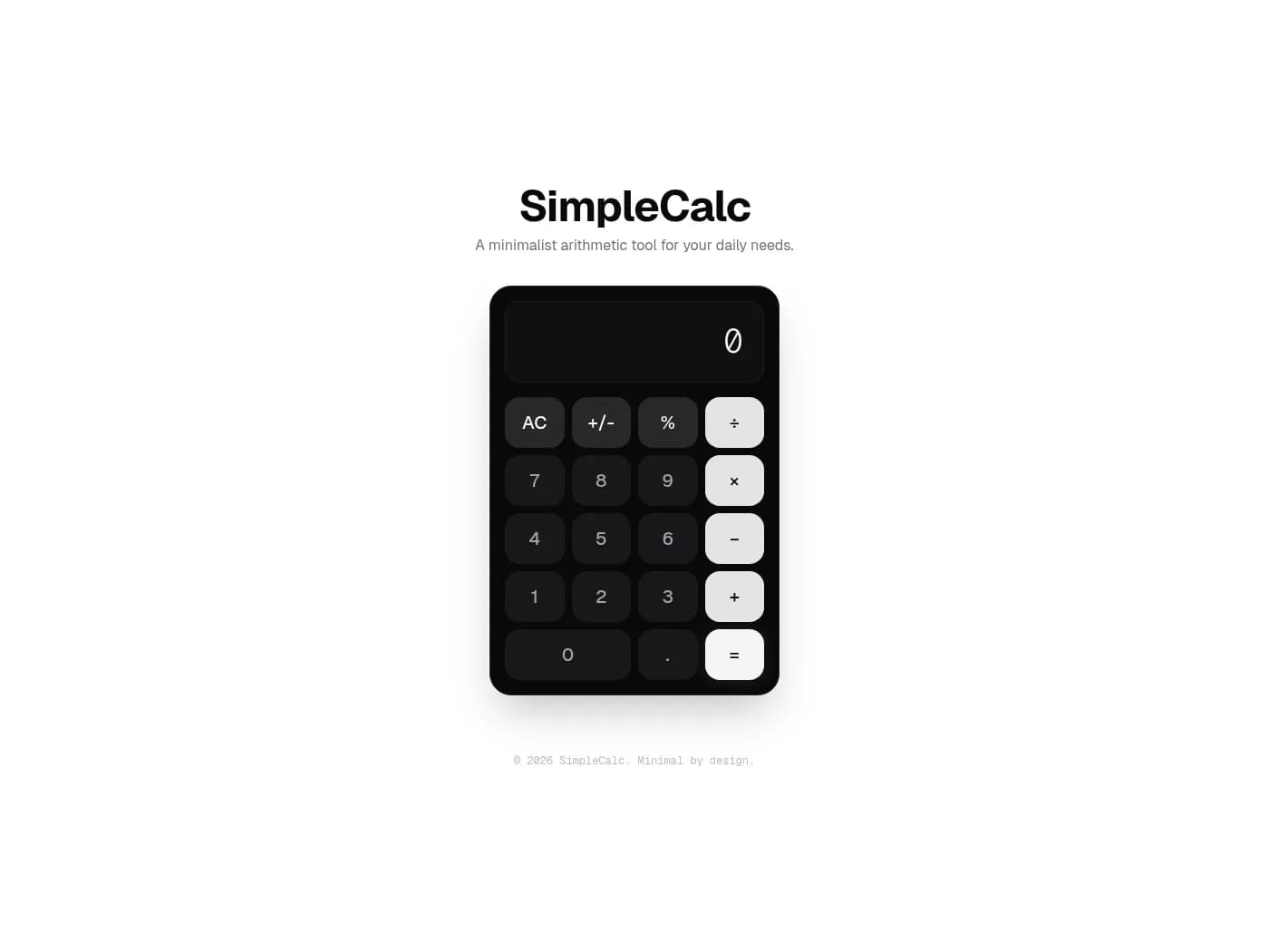 SimpleCalc