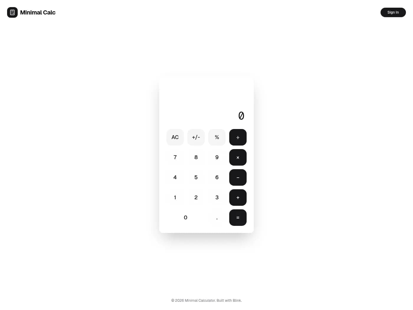 Simple Calculator